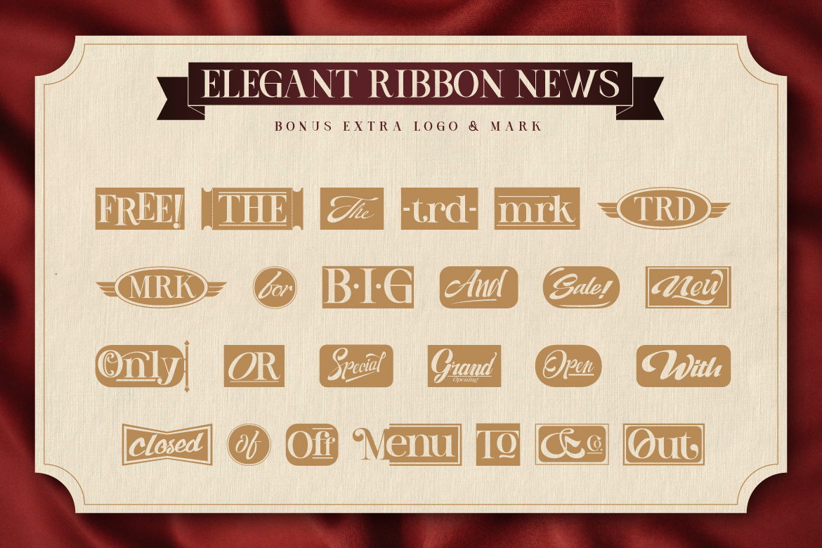 Elegant Ribbon, Fonts | GraphicRiver