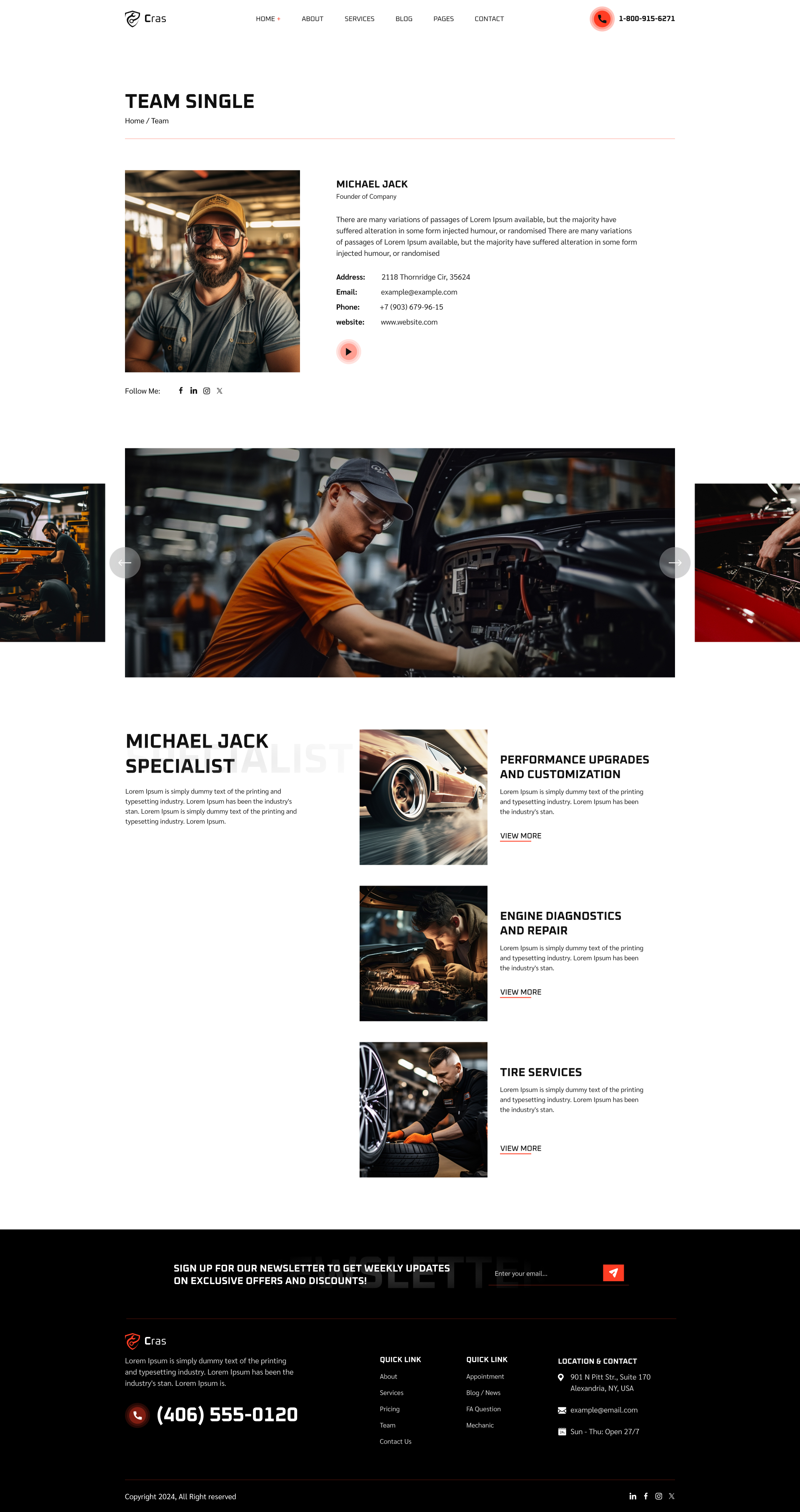 Cras - Car Repair & Auto Services Figma Template by thememarch ...