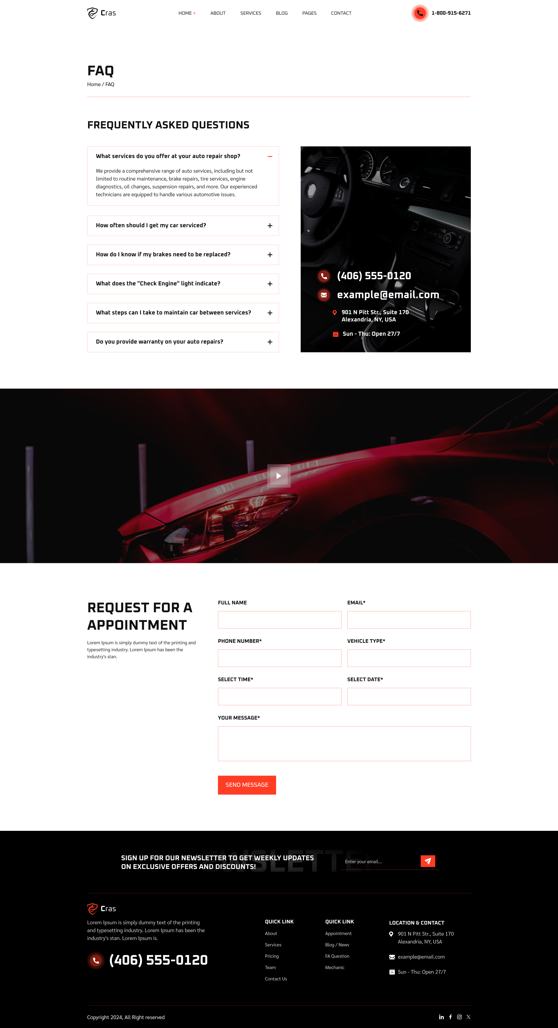 Cras - Car Repair & Auto Services Figma Template by thememarch ...