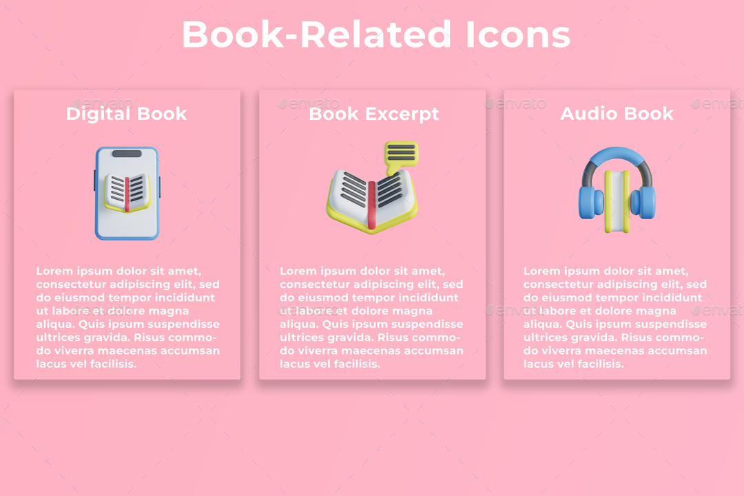 3D Book Related Icon, Graphics | GraphicRiver