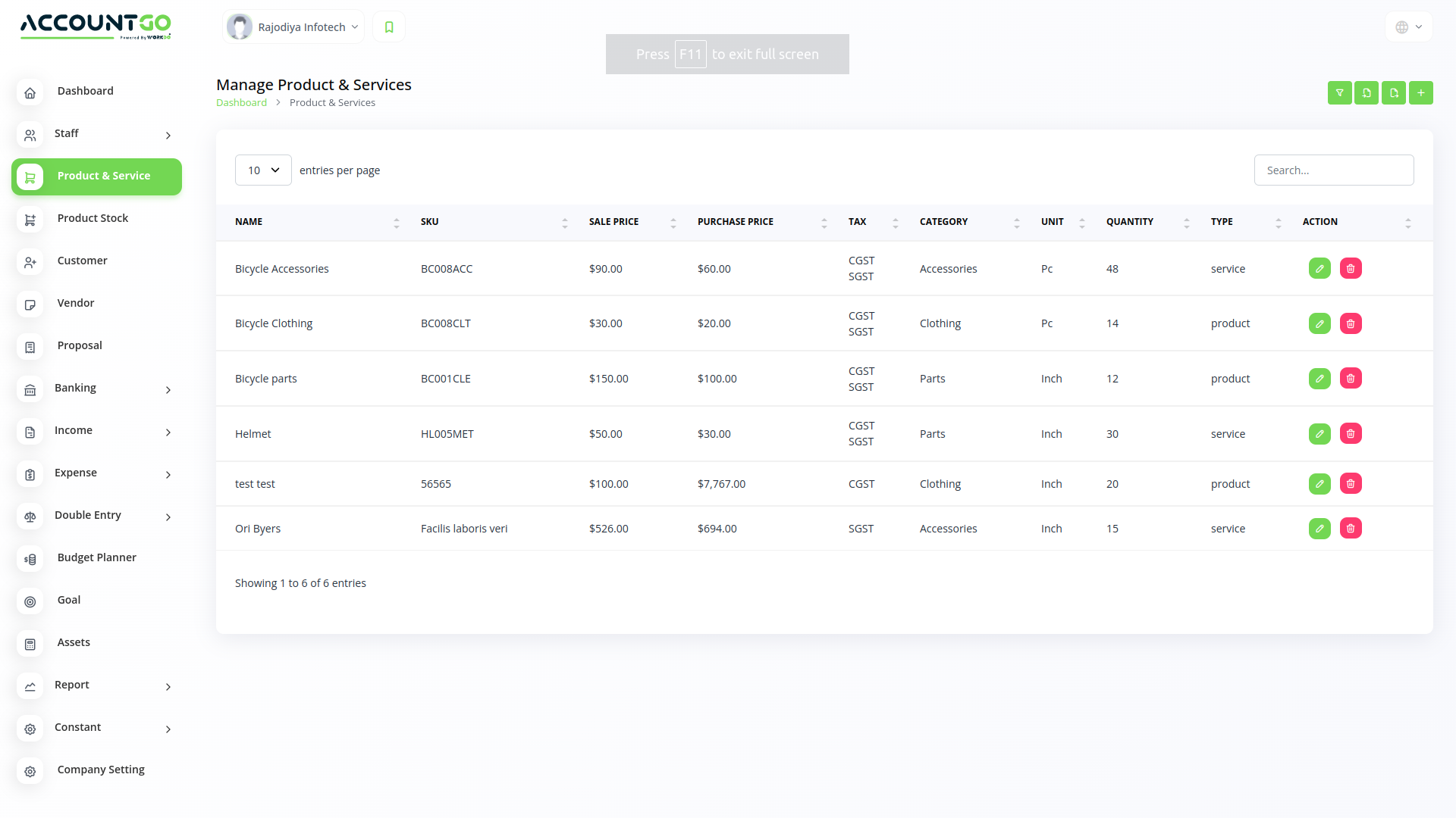 AccountGo - Accounting and Billing Tool by WorkDo | CodeCanyon
