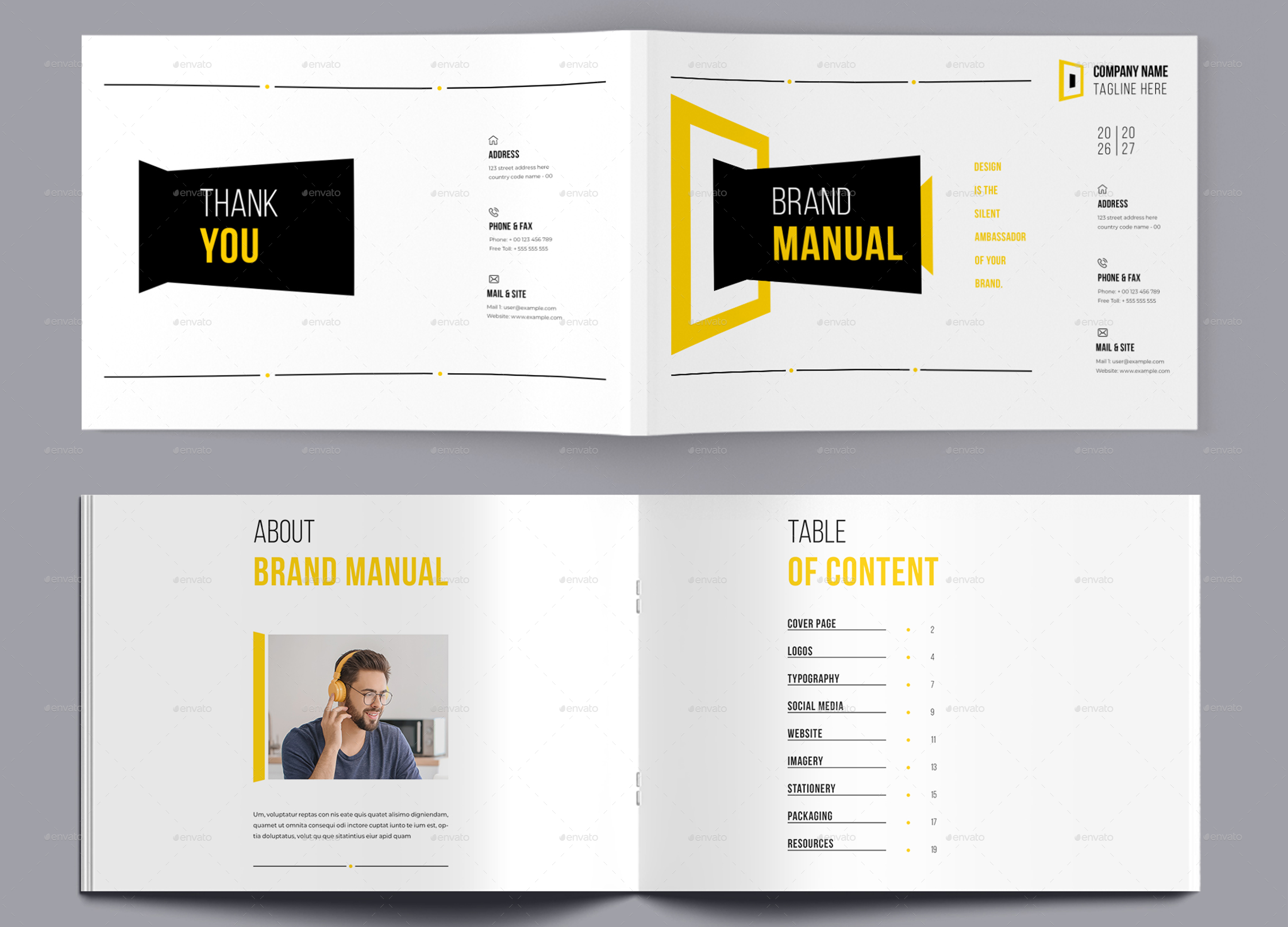 Brand Manual Template Design, Print Templates | GraphicRiver