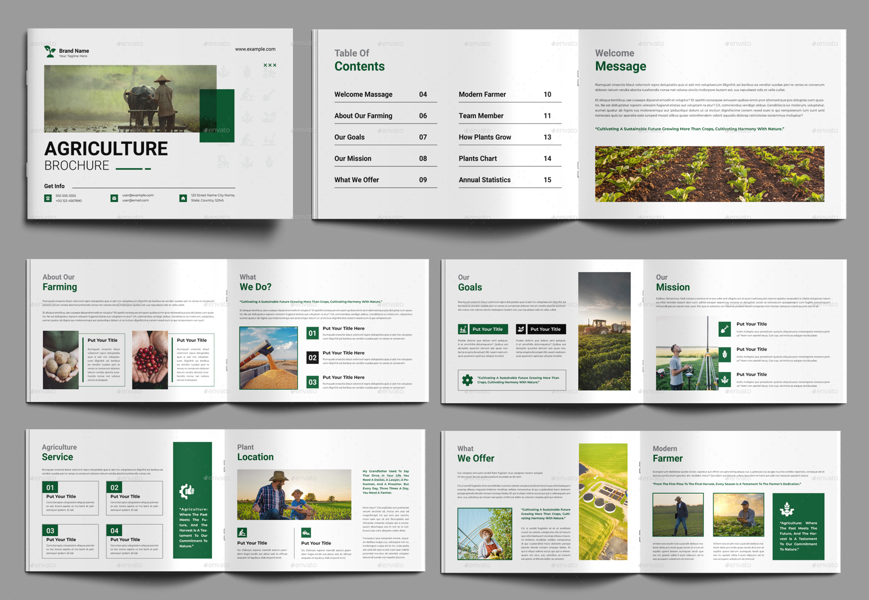 Agriculture Brochure Design Layout, Print Templates | GraphicRiver
