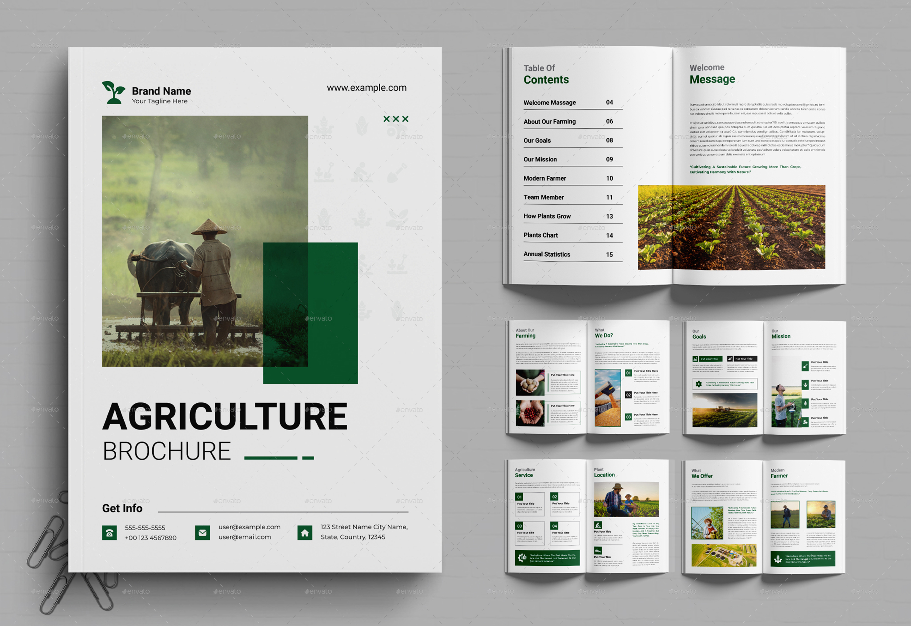 Agriculture Brochure Template Design, Print Templates | GraphicRiver