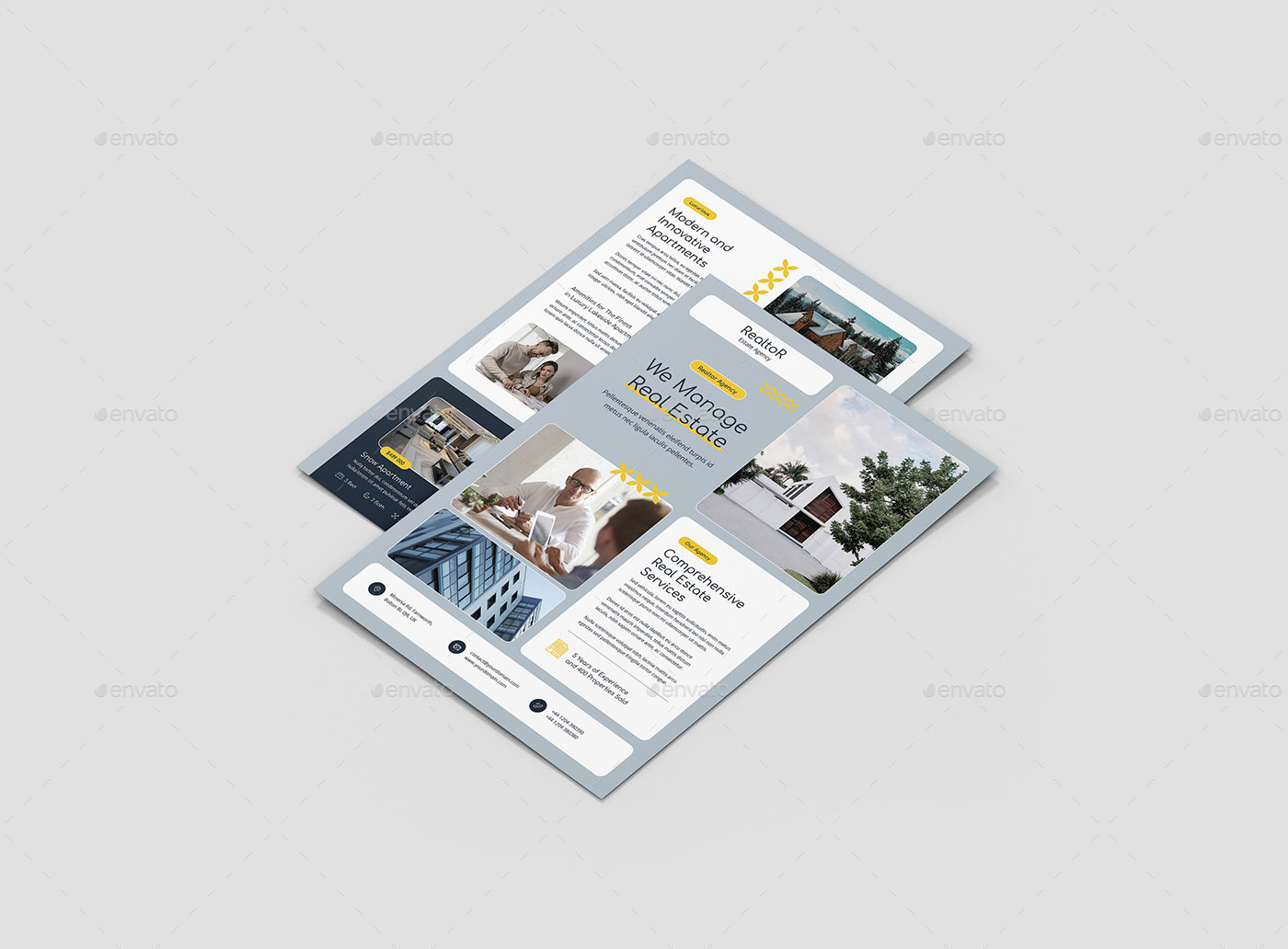 Realtor Estate Agency Flyer Template, Print Templates | GraphicRiver