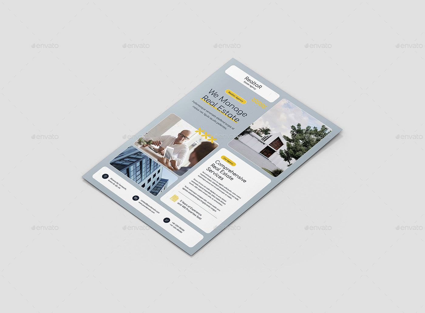Realtor Estate Agency Flyer Template, Print Templates | GraphicRiver