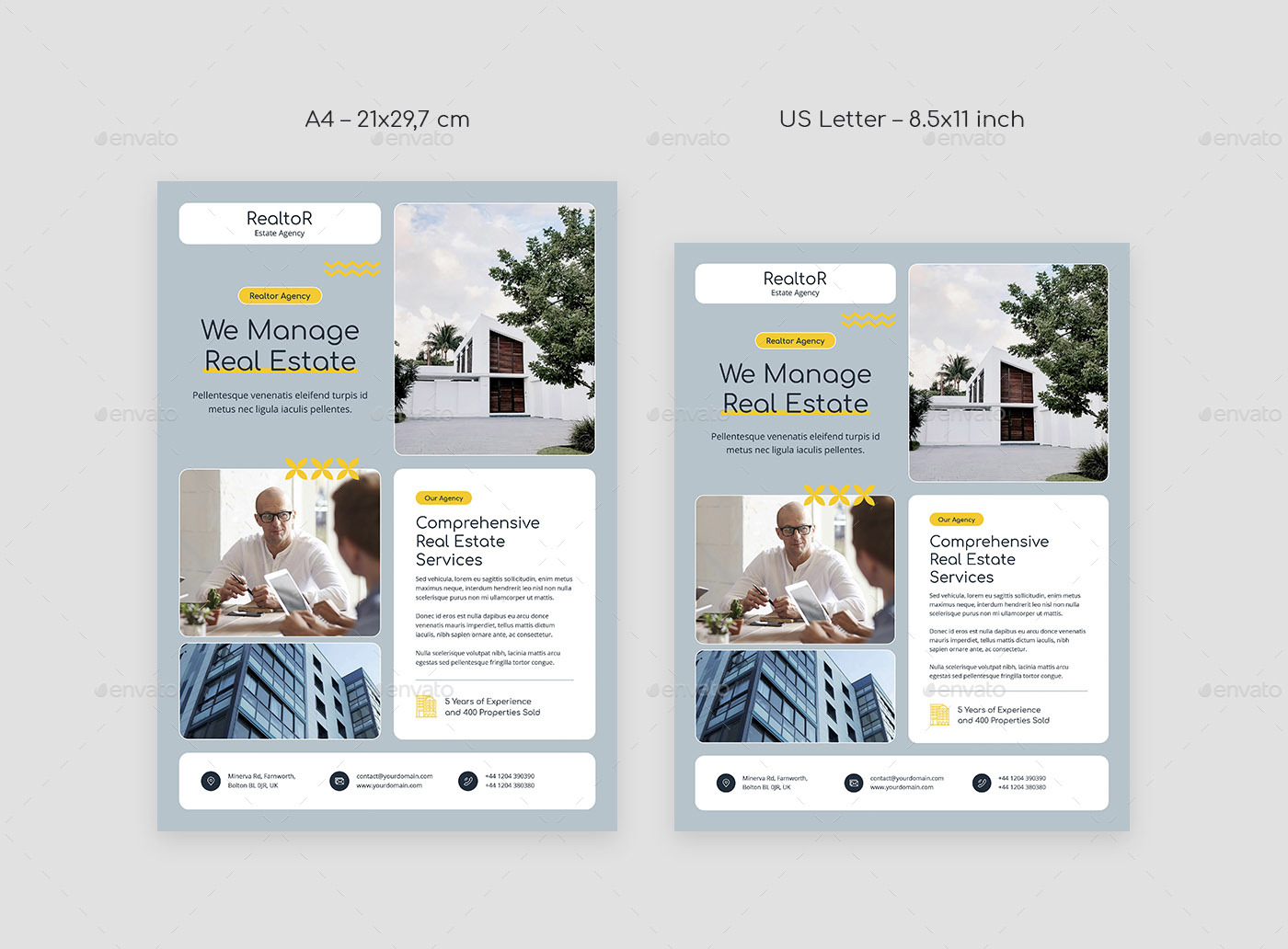 Realtor Estate Agency Flyer Template, Print Templates | GraphicRiver