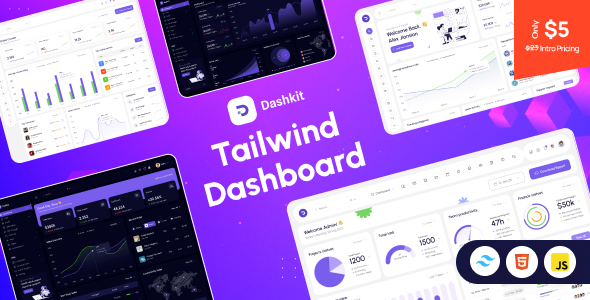 Dashkit – Tailwind CSS Multi Admin Dashboard HTML Template by CodexShaper