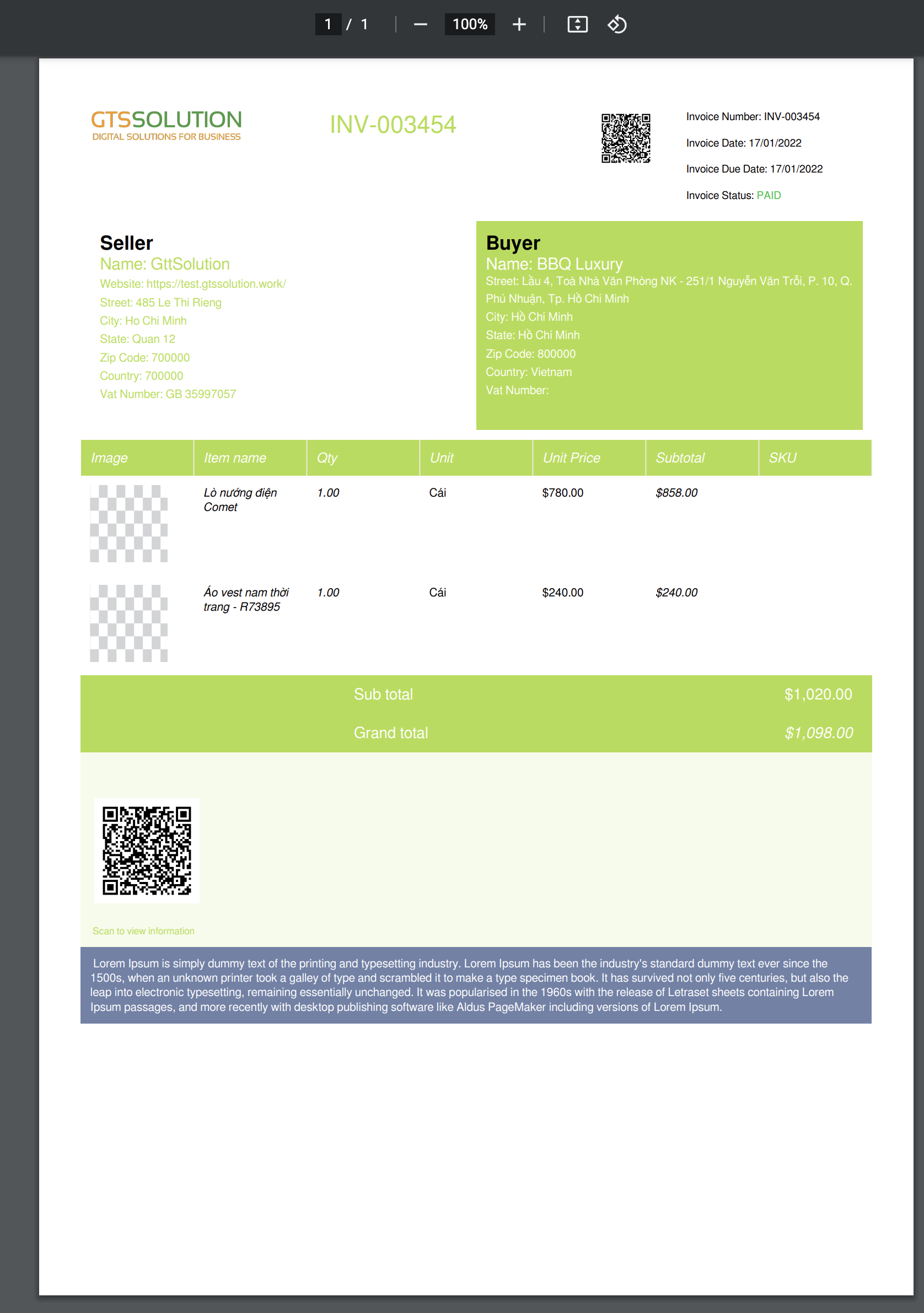 Invoice Builder module for Perfex CRM by GreenTech_Solutions | CodeCanyon