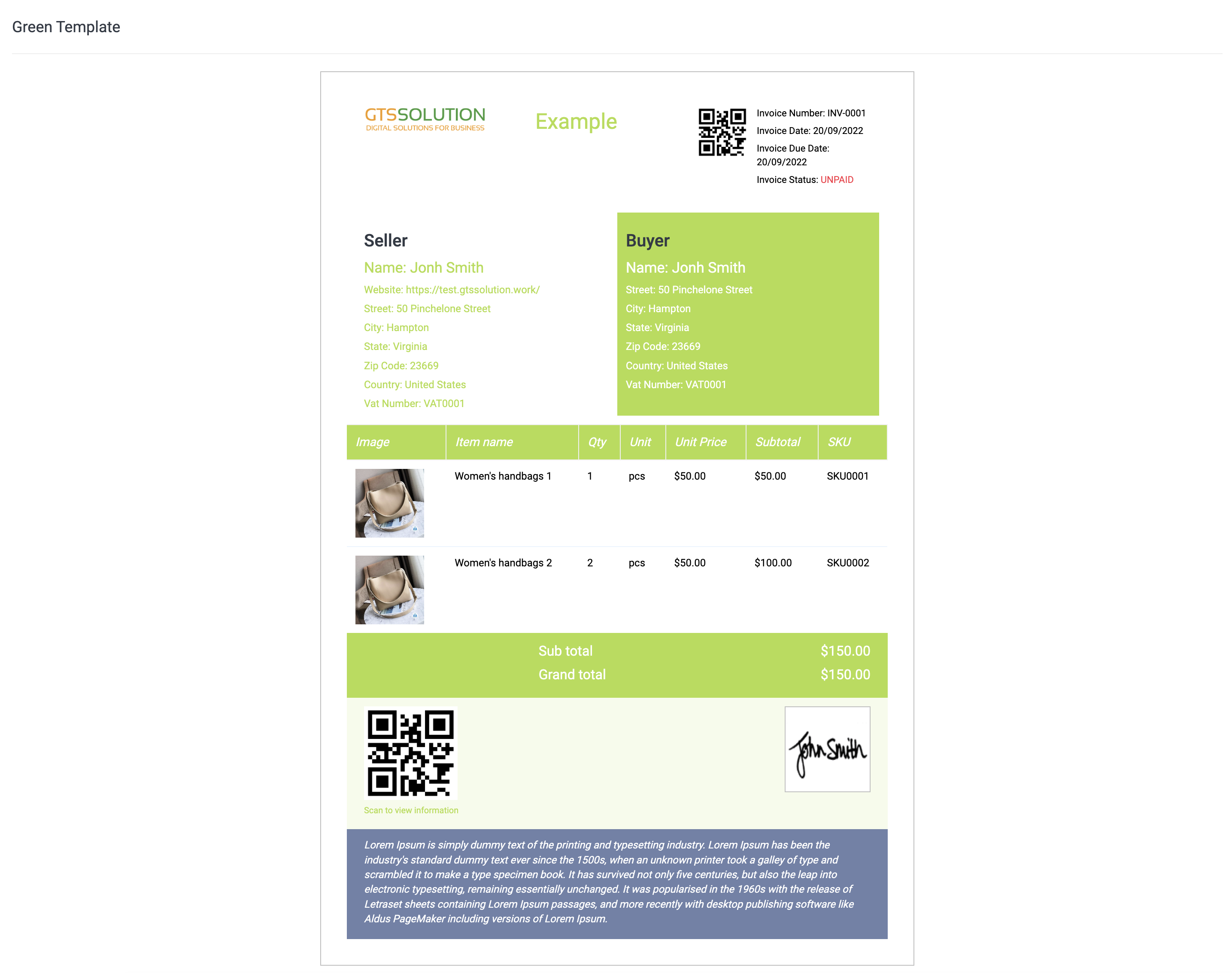 Invoice Builder module for Perfex CRM by GreenTech_Solutions | CodeCanyon