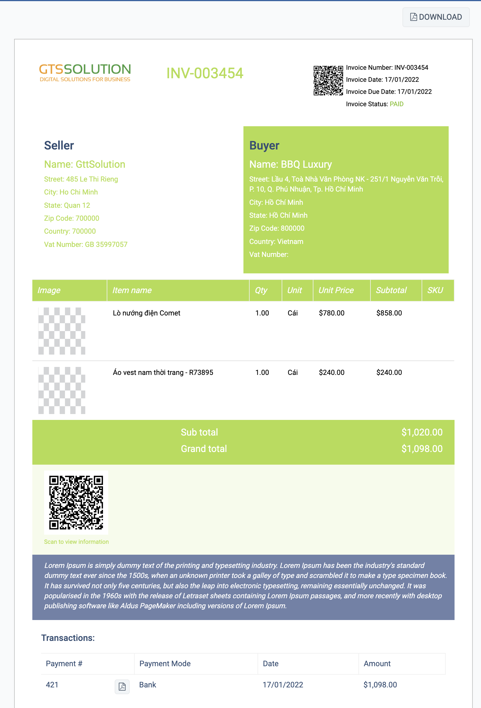 Invoice Builder plugin for RISE CRM by GreenTech_Solutions | CodeCanyon