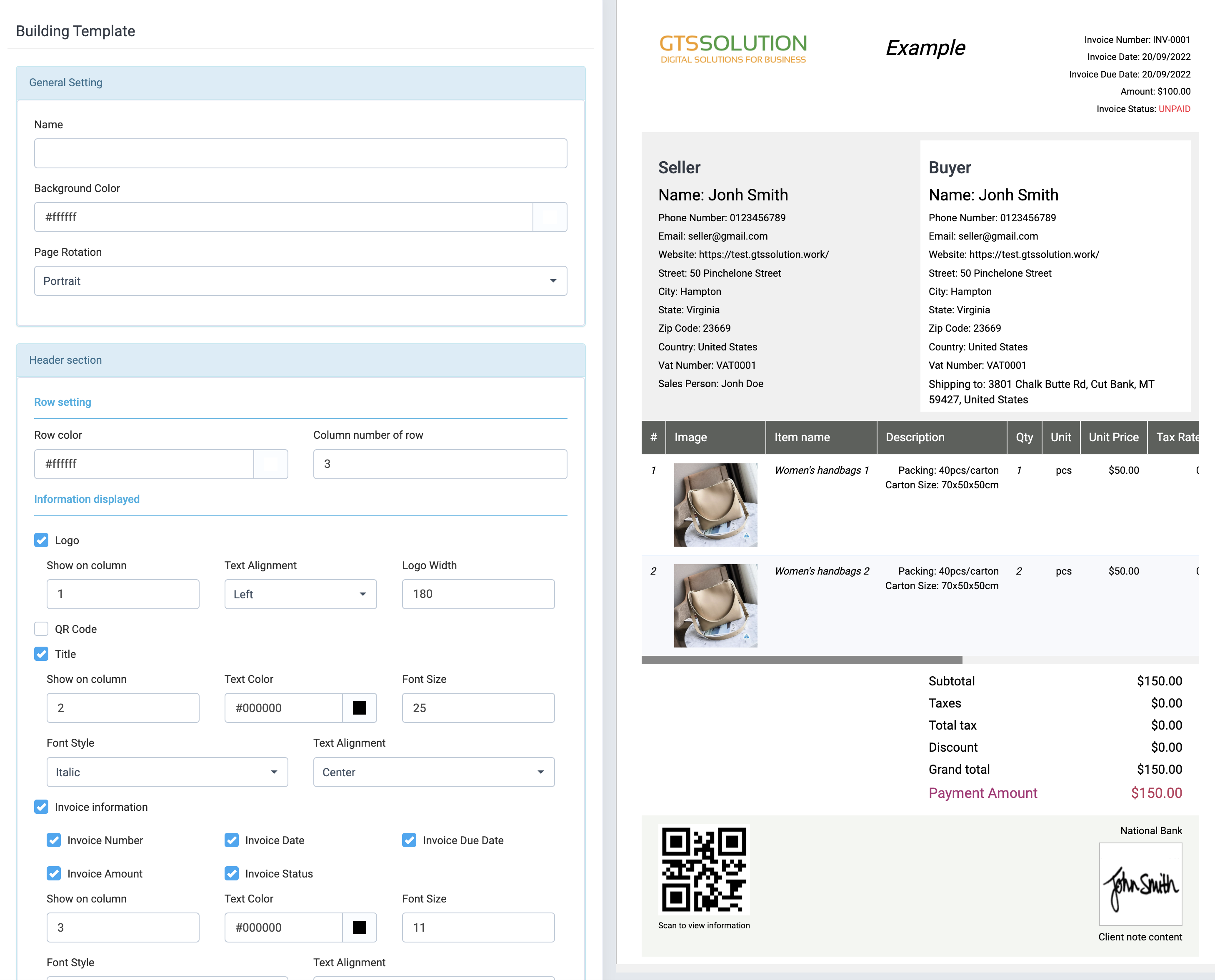 Invoice Builder plugin for RISE CRM by GreenTech_Solutions | CodeCanyon