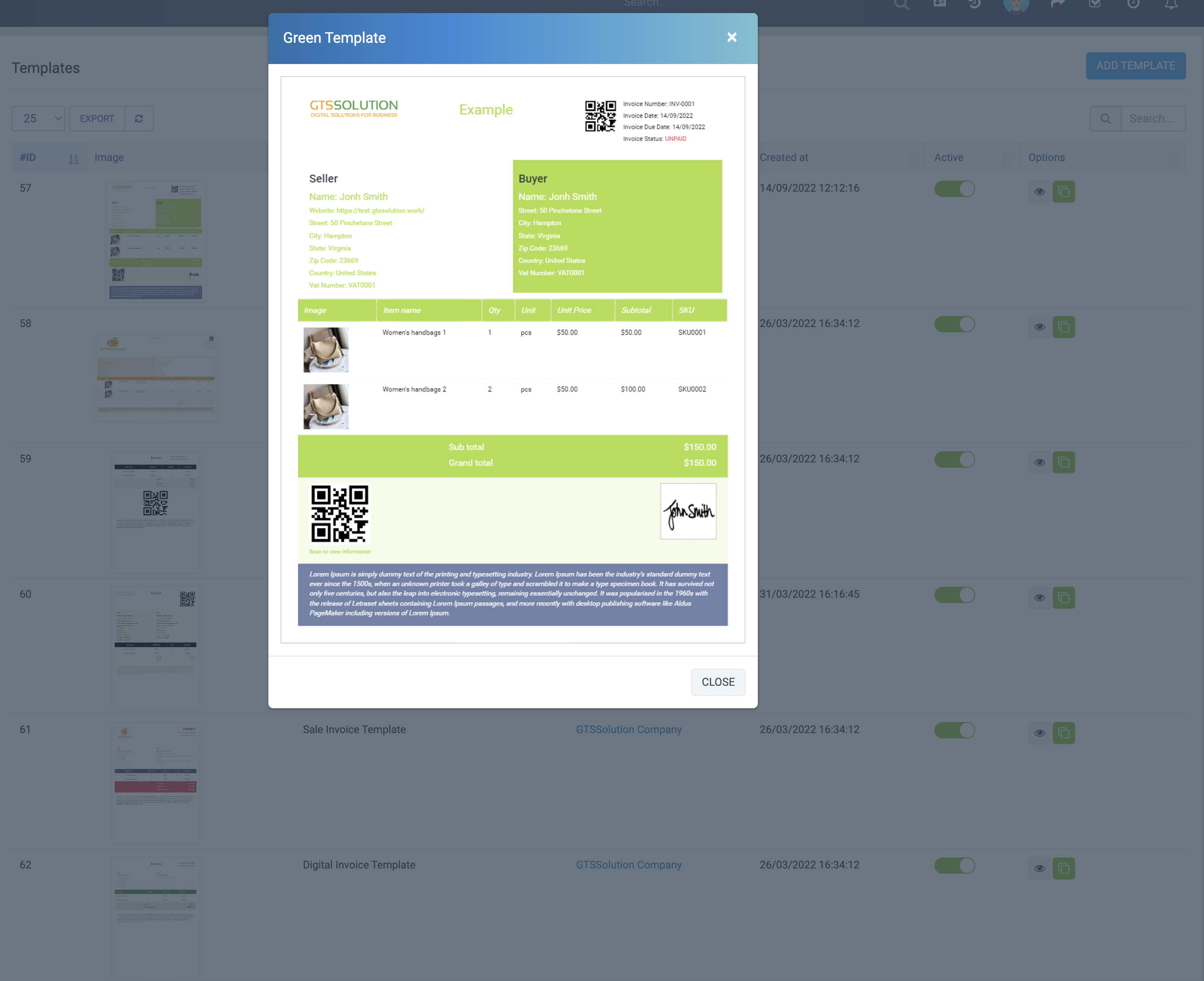 Invoice Builder plugin for RISE CRM by GreenTech_Solutions | CodeCanyon