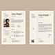 Beige Minimalist Outline Resume, Print Templates | GraphicRiver