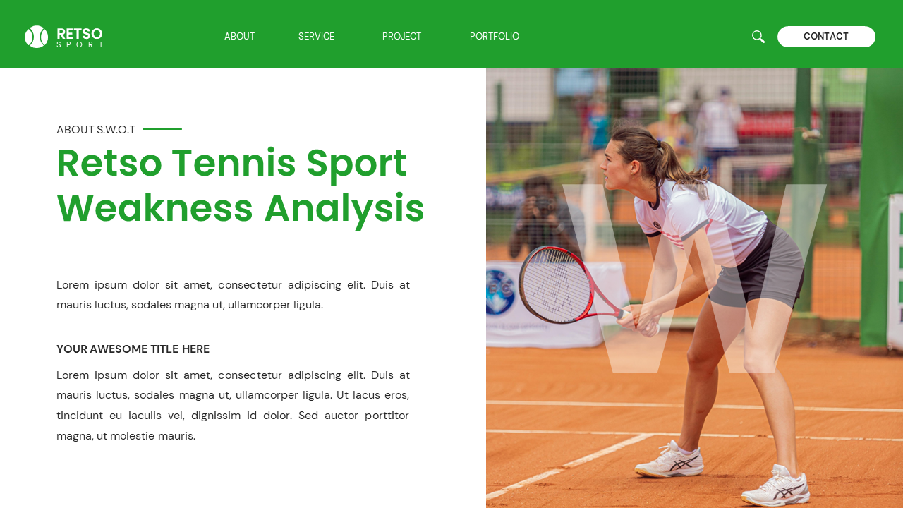 RETSO - Tennis Sport Presentation Template, Presentation Templates