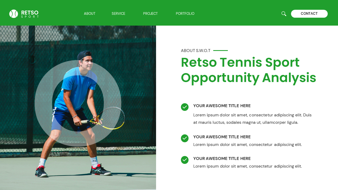 RETSO - Tennis Sport Presentation Template, Presentation Templates