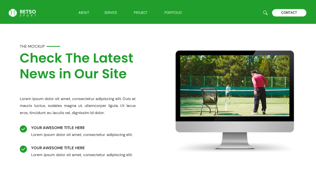 RETSO - Tennis Sport Presentation Template, Presentation Templates