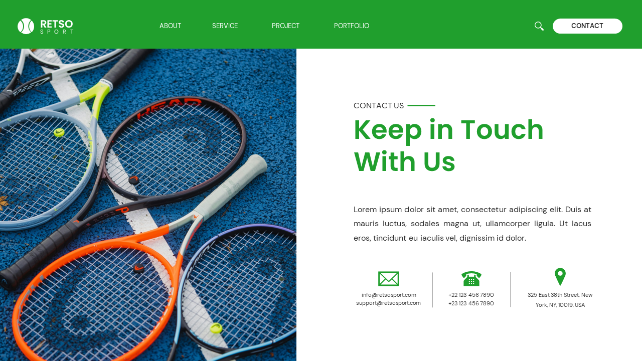 RETSO - Tennis Sport Presentation Template, Presentation Templates