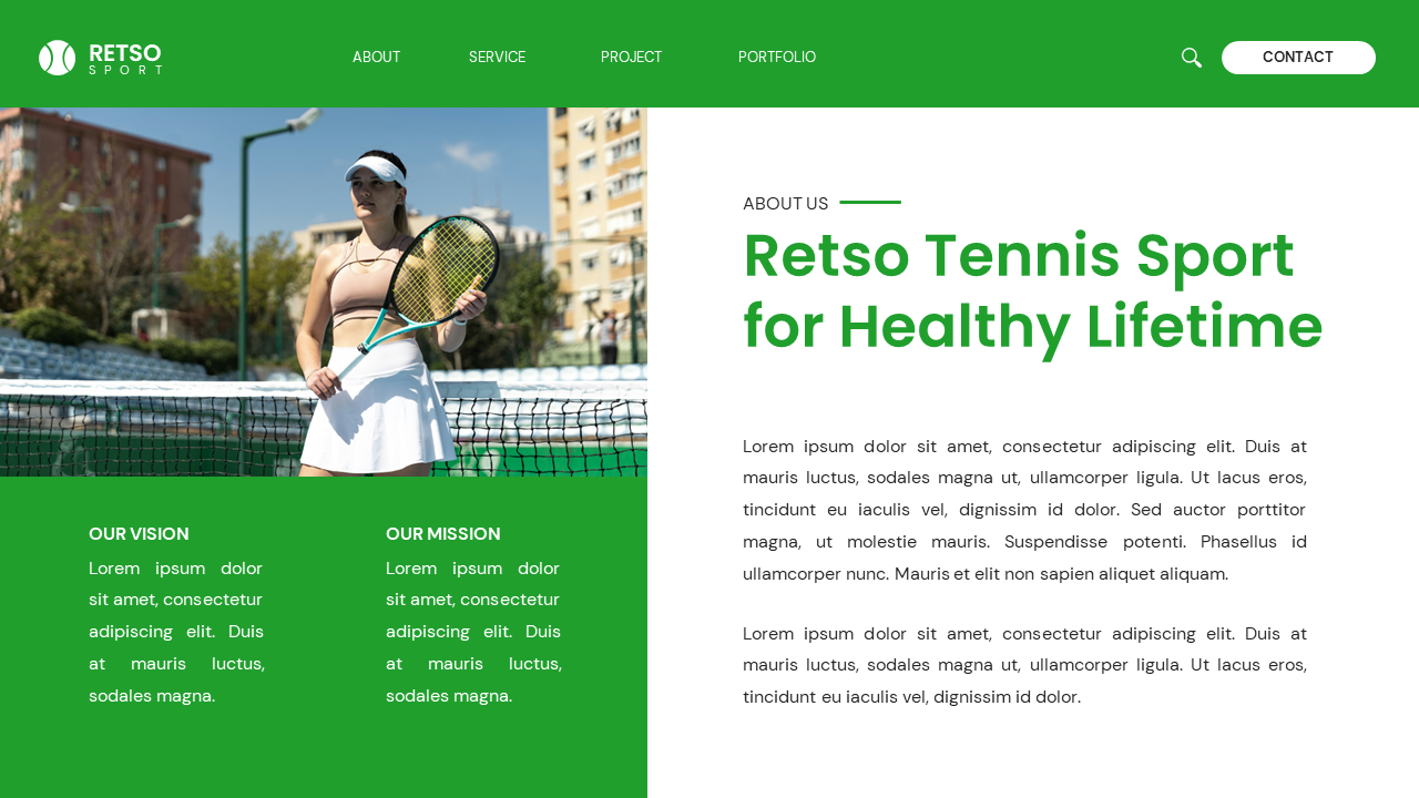 RETSO - Tennis Sport Presentation Template, Presentation Templates