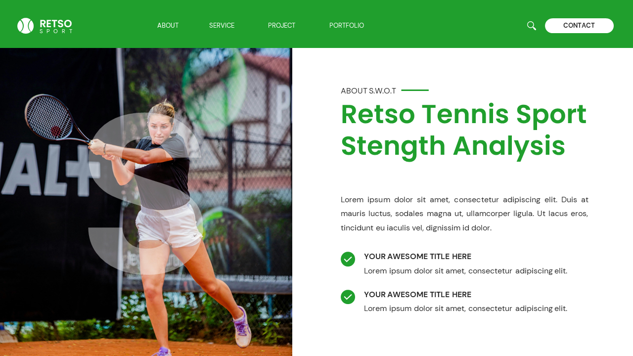 RETSO - Tennis Sport Presentation Template, Presentation Templates