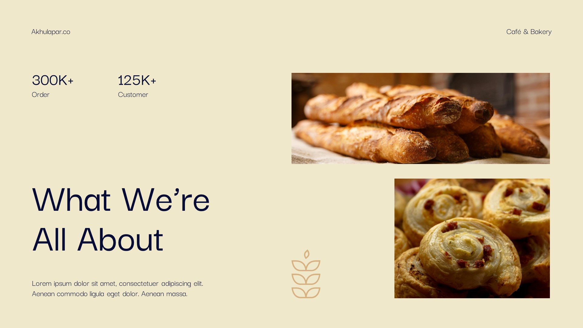 White Cream Minimalist Bakery Business Plan Presentation, Presentation ...