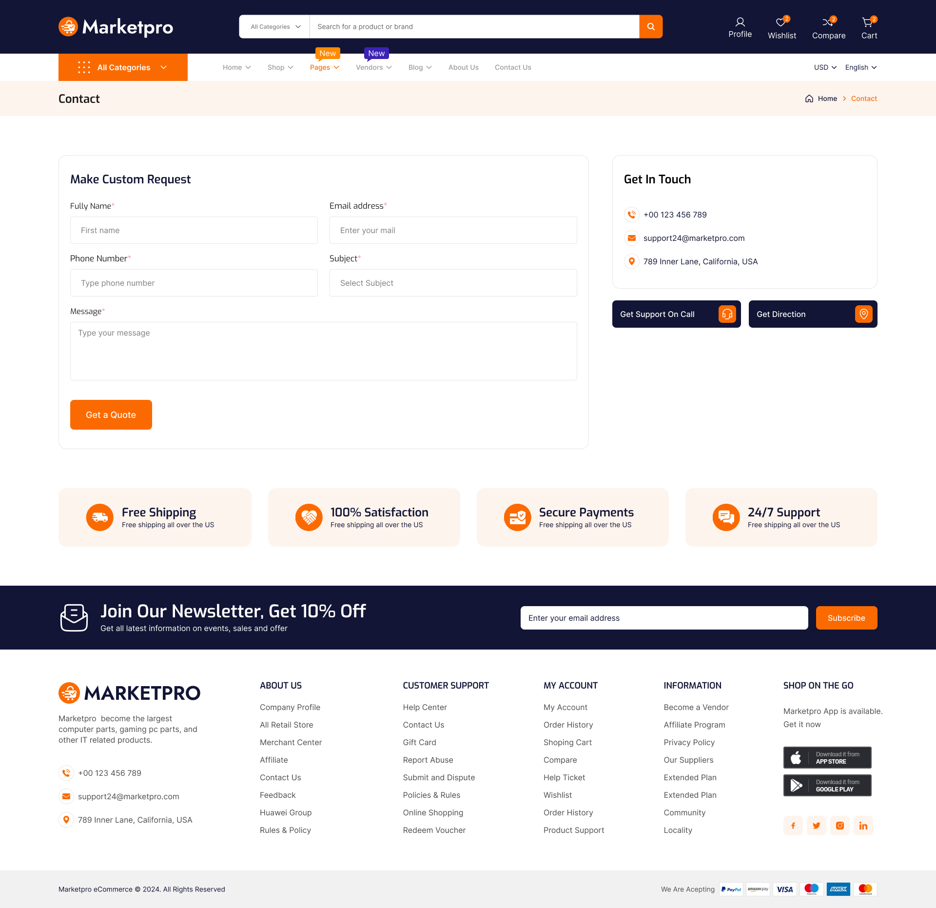 MarketPro - Multipurpose Ecommerce Multivendor Figma UI Template by wowtheme7