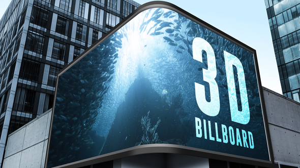 3D Billboard Mockup, After Effects Project Files | VideoHive
