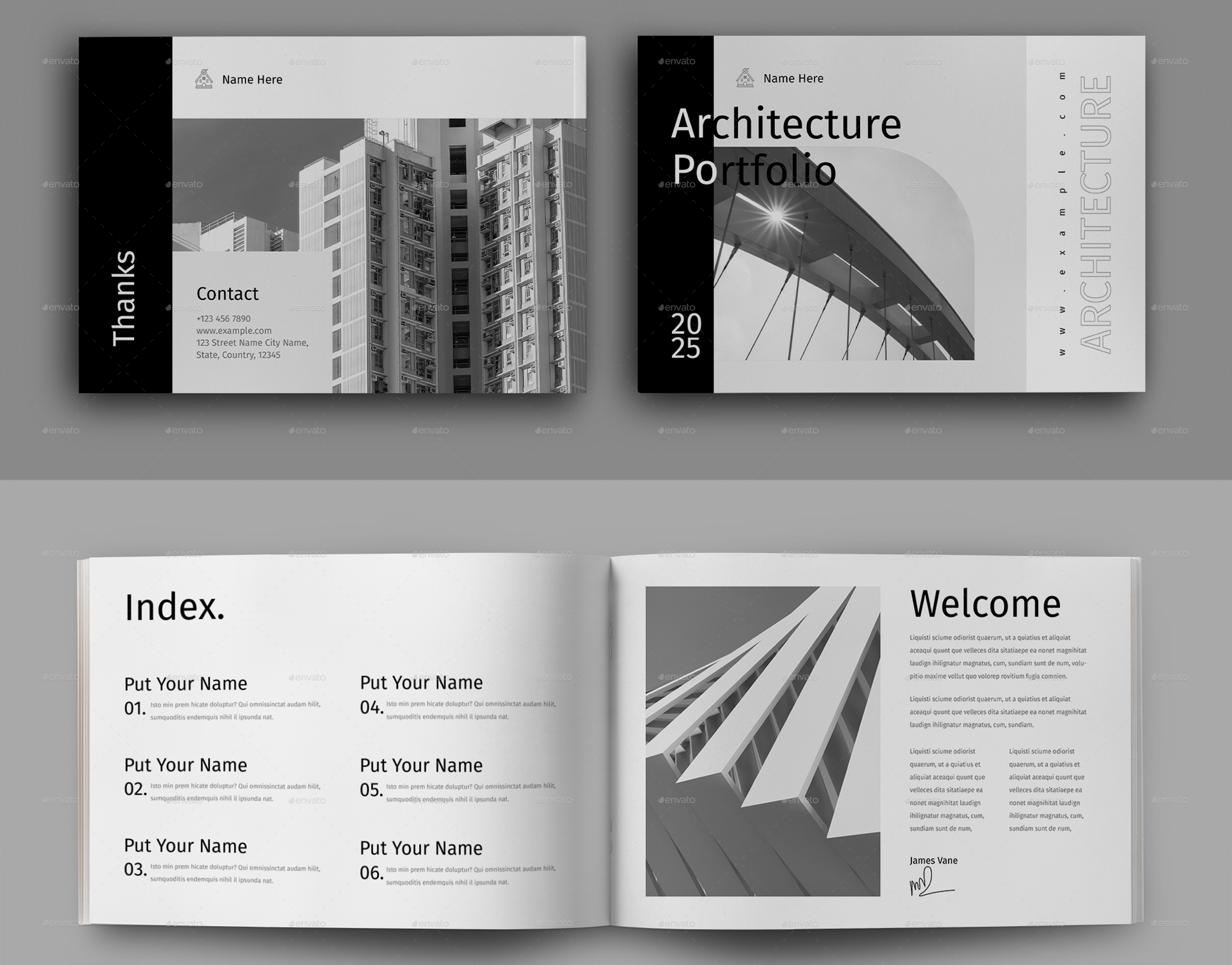 Architecture Portfolio Design, Print Templates | GraphicRiver