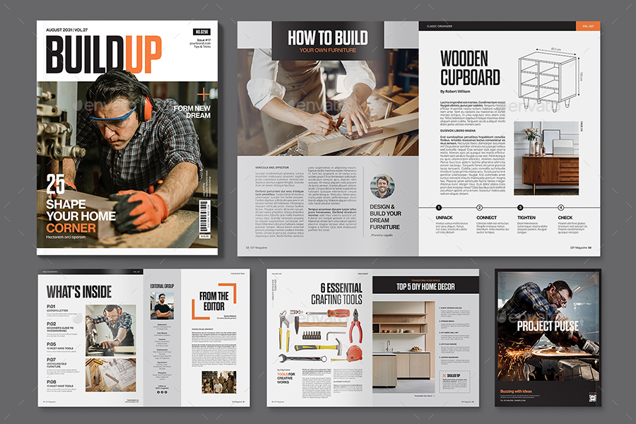 DIY Magazine Template, Print Templates | GraphicRiver