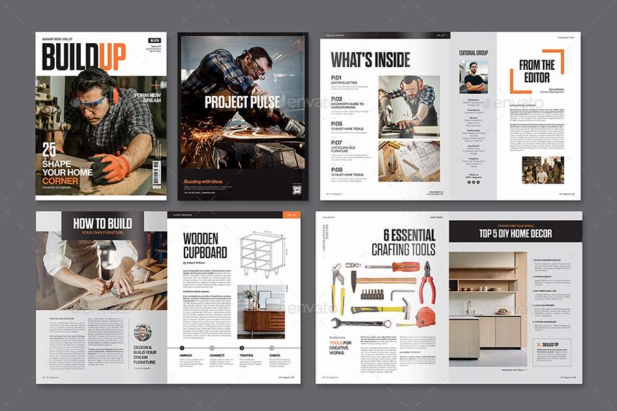 DIY Magazine Template, Print Templates | GraphicRiver