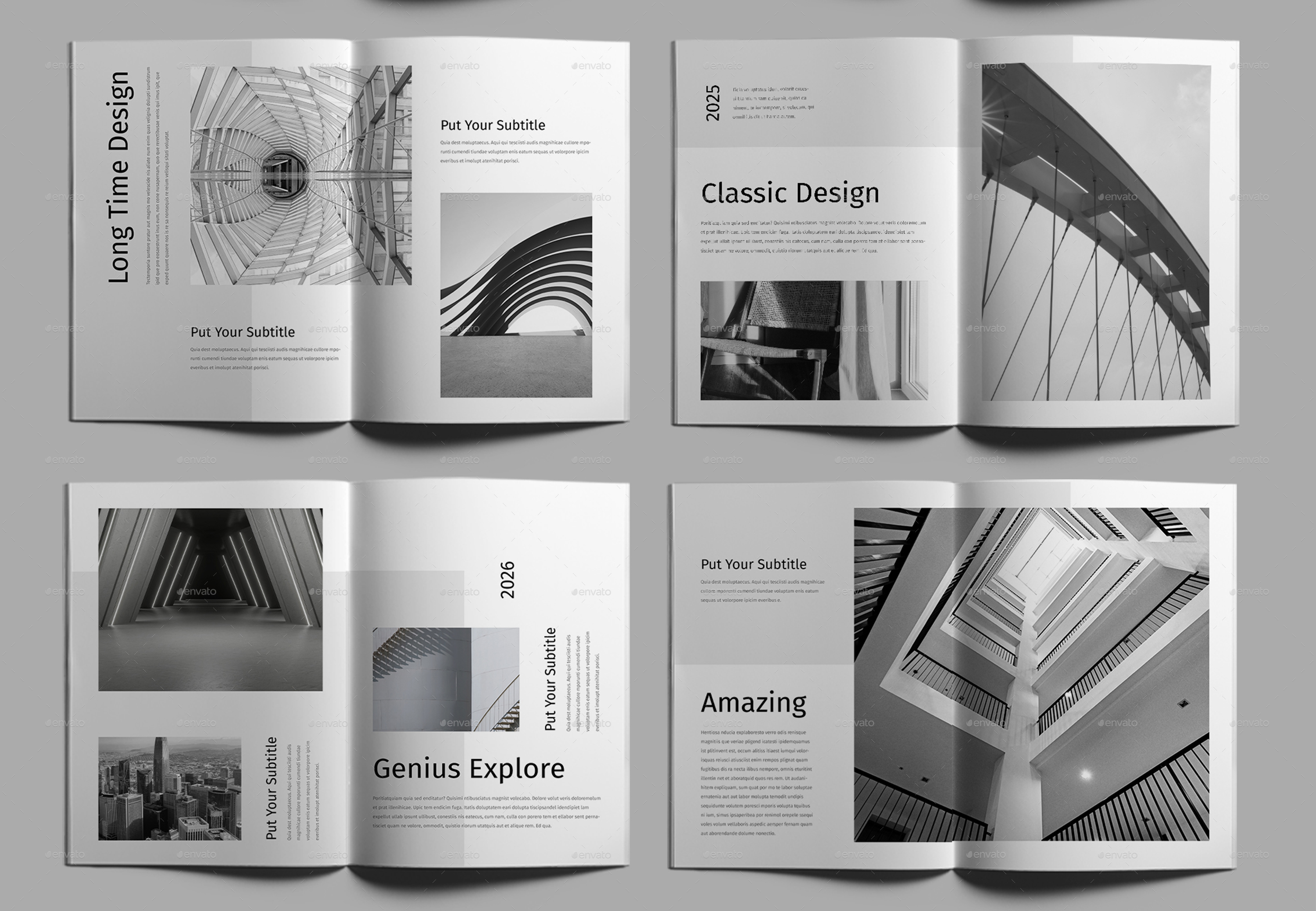 Architecture Portfolio Layout, Print Templates | GraphicRiver