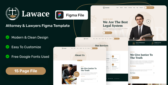 Lawace - Attorney & Lawyers Figma Template by GeekCodeLab | ThemeForest