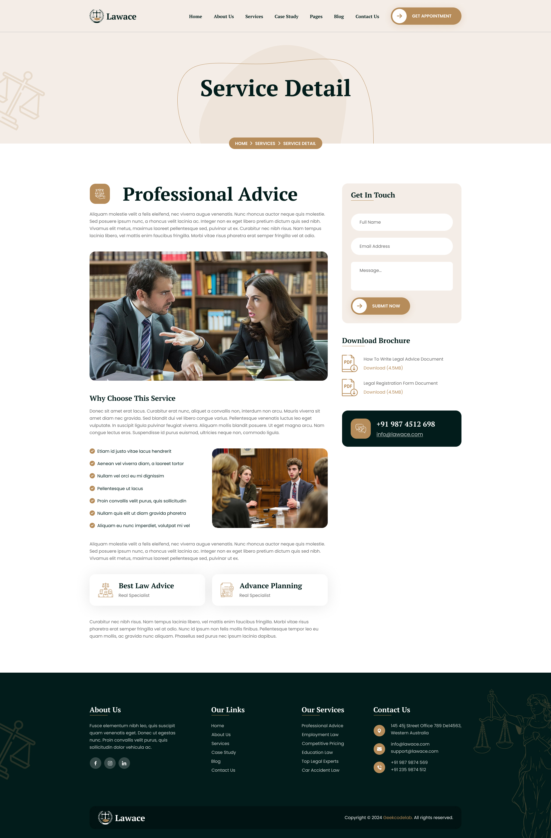 Lawace - Attorney & Lawyers Figma Template by GeekCodeLab | ThemeForest