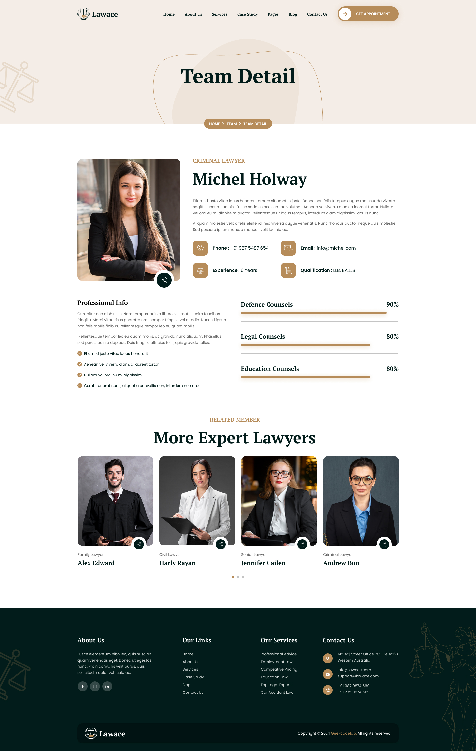 Lawace - Attorney & Lawyers Figma Template by GeekCodeLab | ThemeForest