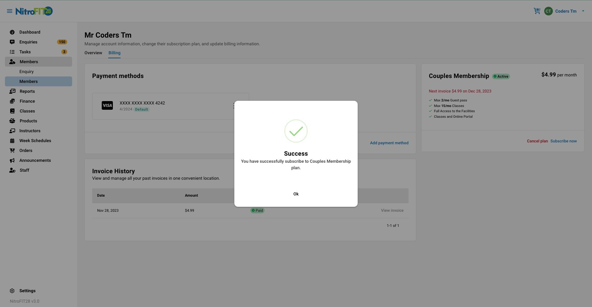 NitroFIT28 | Fitness & Gym Management System by coderstm | CodeCanyon