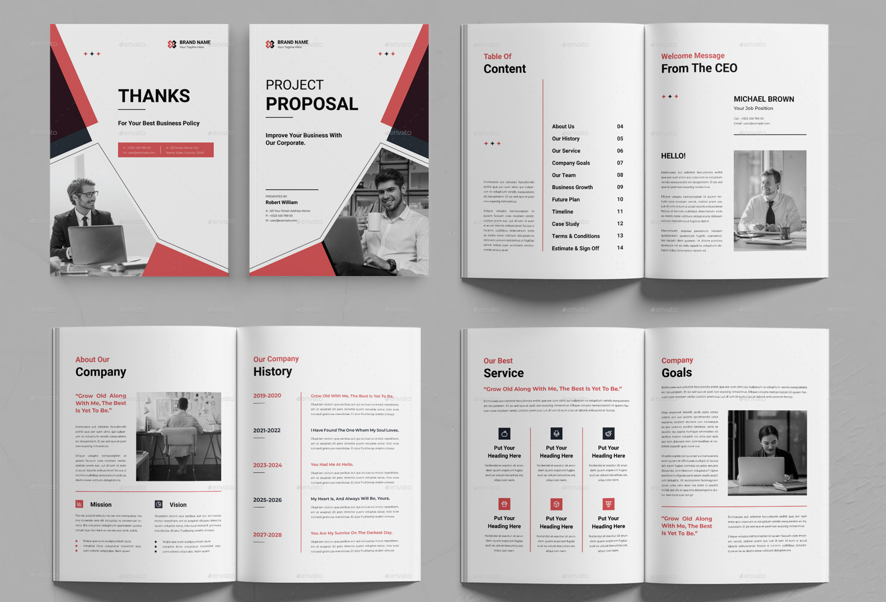 Project Proposal Layout Design Template, Print Templates | GraphicRiver