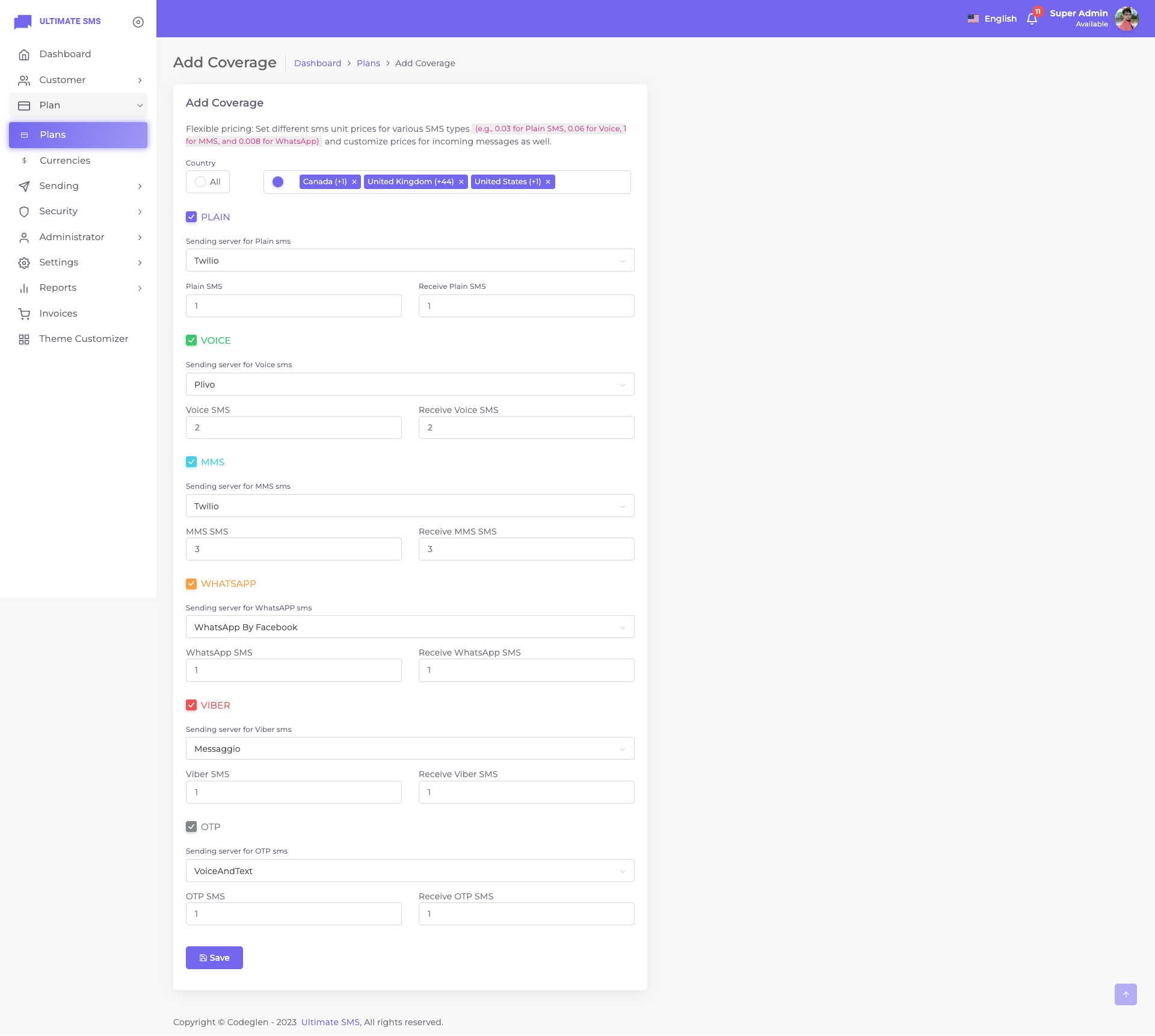 Ultimate SMS - Bulk SMS Application For Marketing by codeglen | CodeCanyon