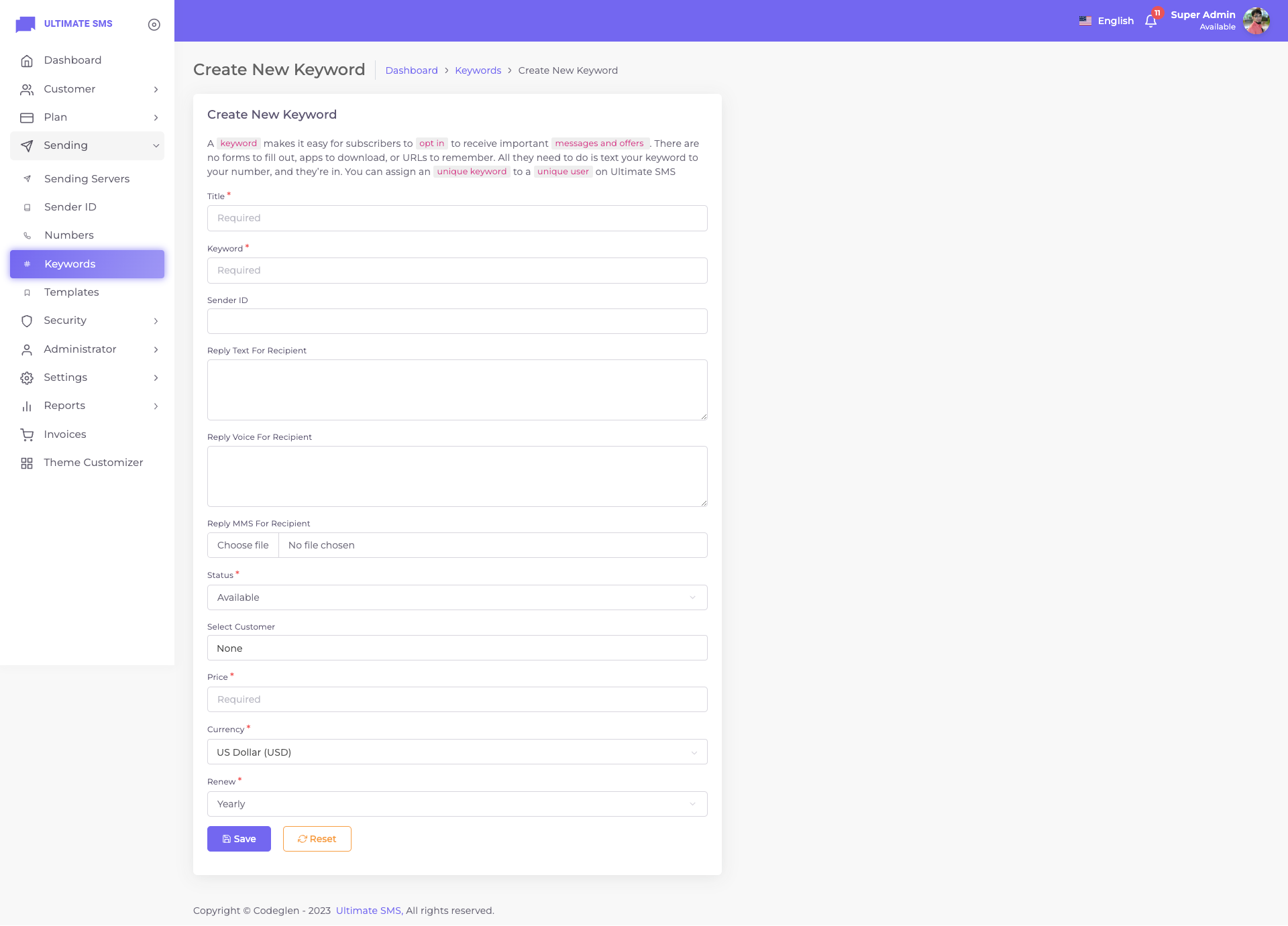 Ultimate SMS - Bulk SMS Application For Marketing by codeglen | CodeCanyon