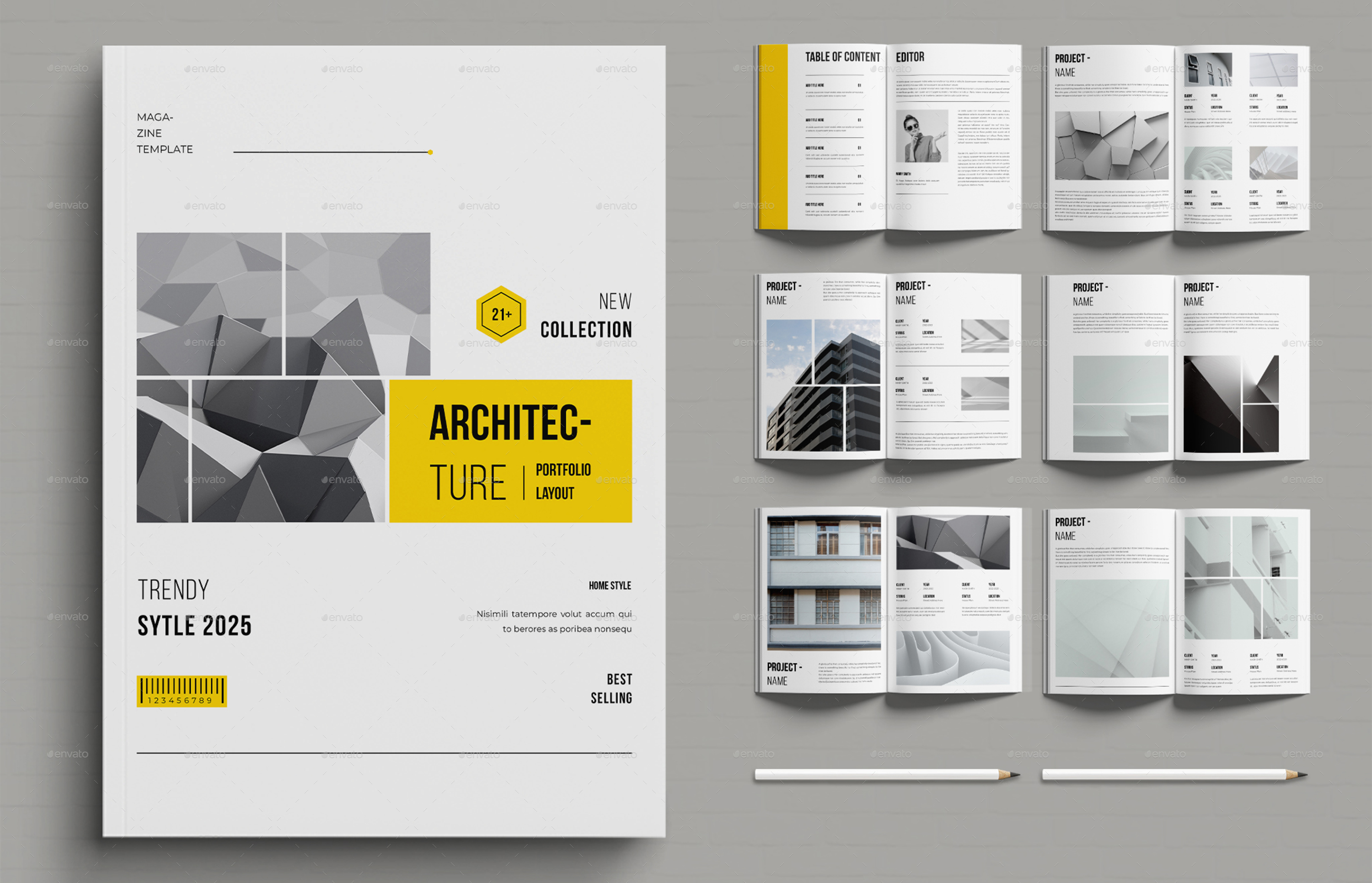 Architecture Portfolio Layout, Print Templates | GraphicRiver