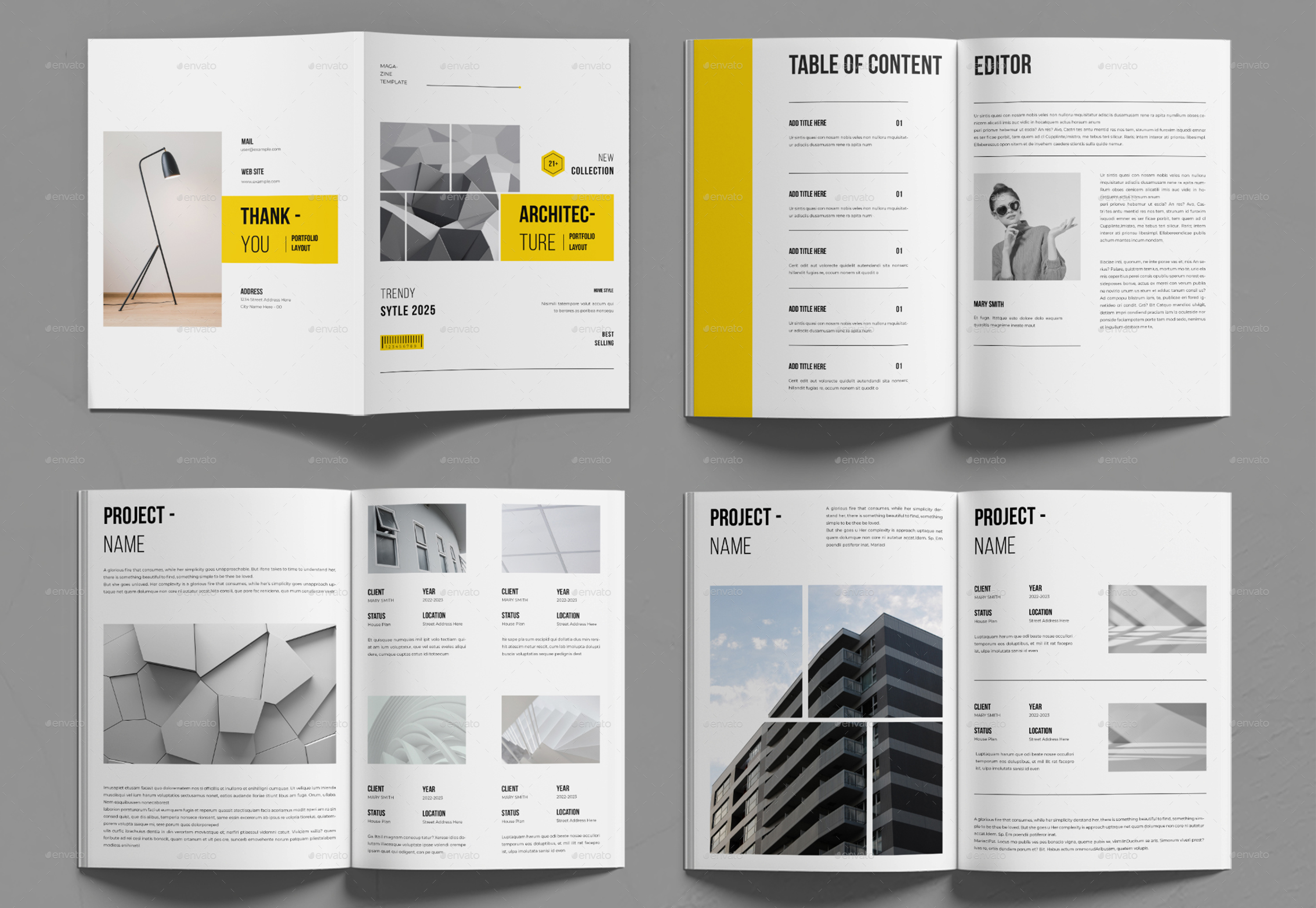 Architecture Portfolio Layout, Print Templates | GraphicRiver