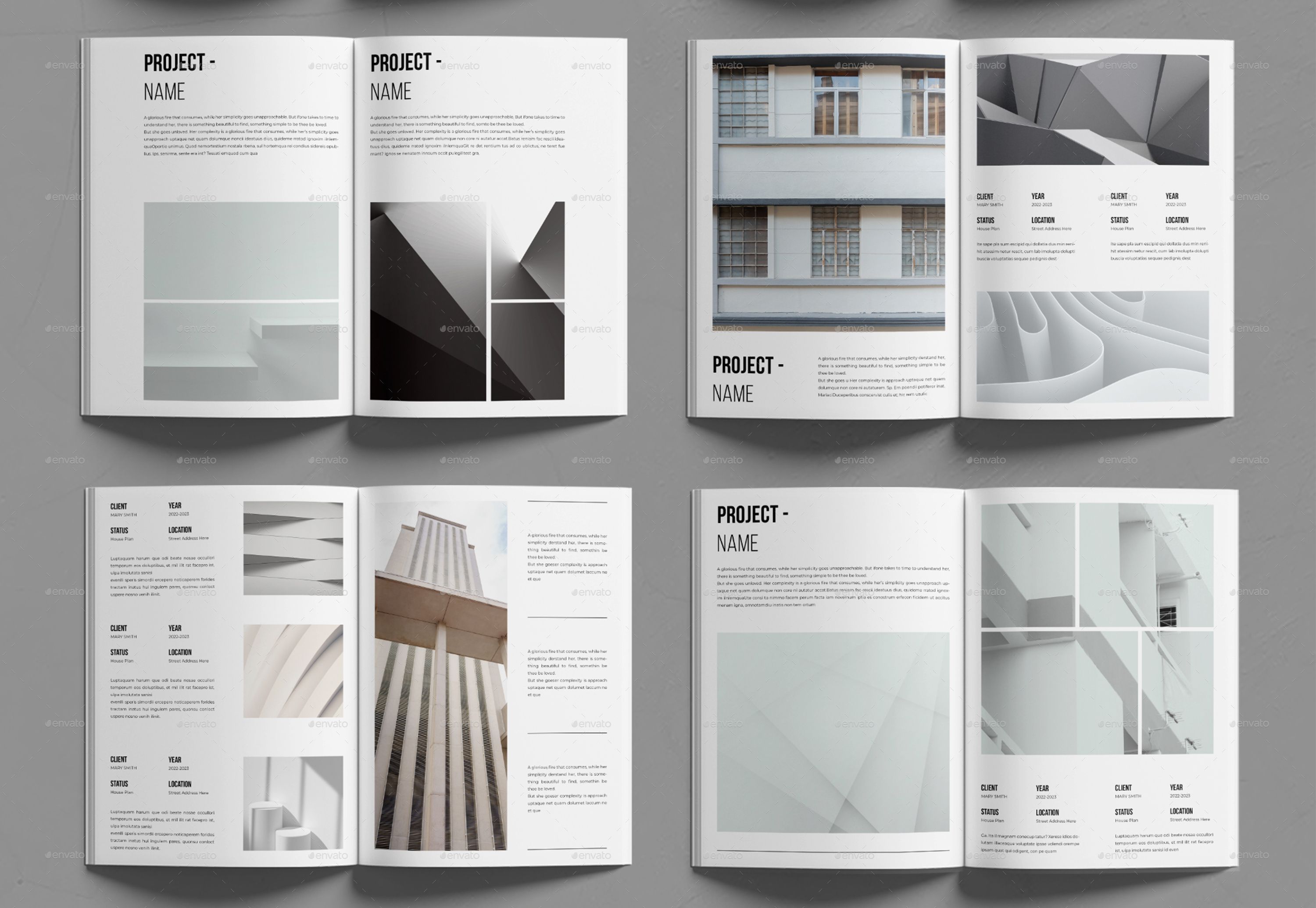 Architecture Portfolio Layout, Print Templates | GraphicRiver