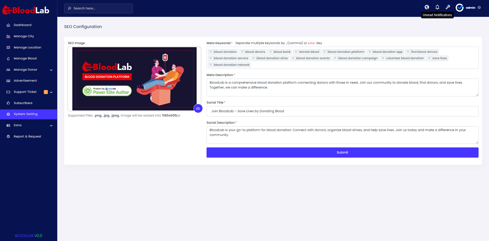 BloodLab - Blood Donation Platform by ViserLab | CodeCanyon