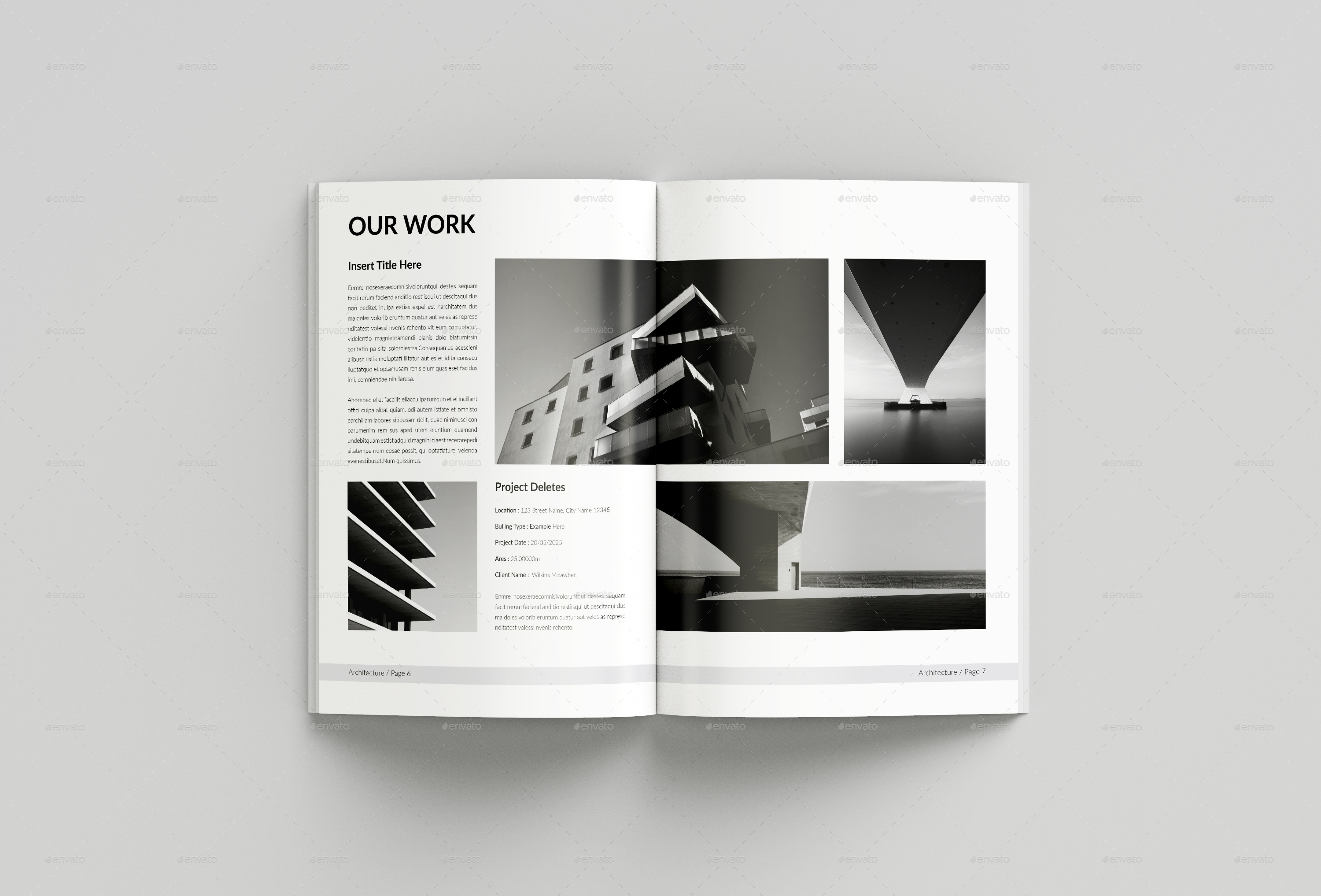 Architecture Portfolio Template, Print Templates | GraphicRiver