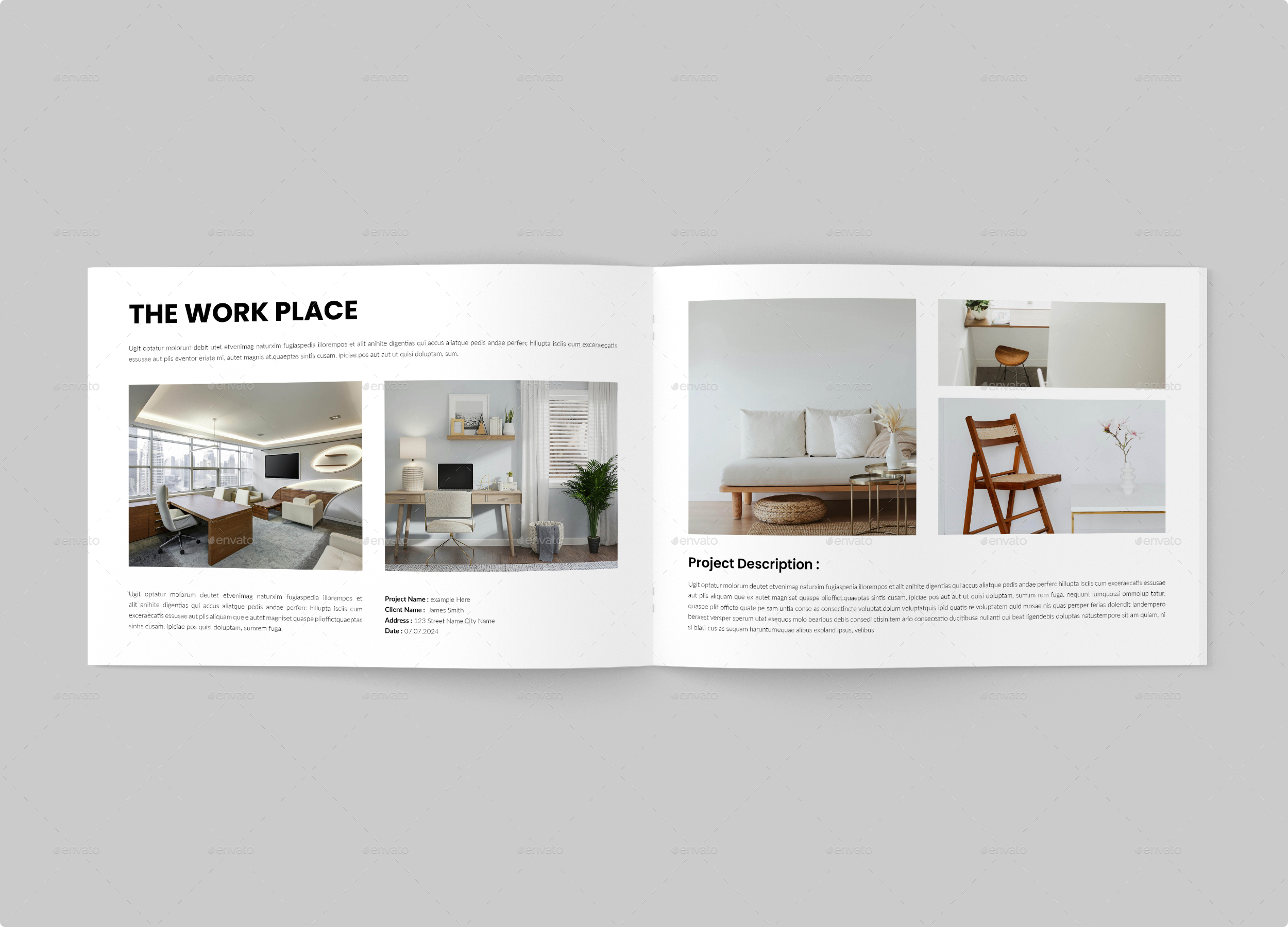 Interior Design Portfolio Template Landscape, Print Templates ...