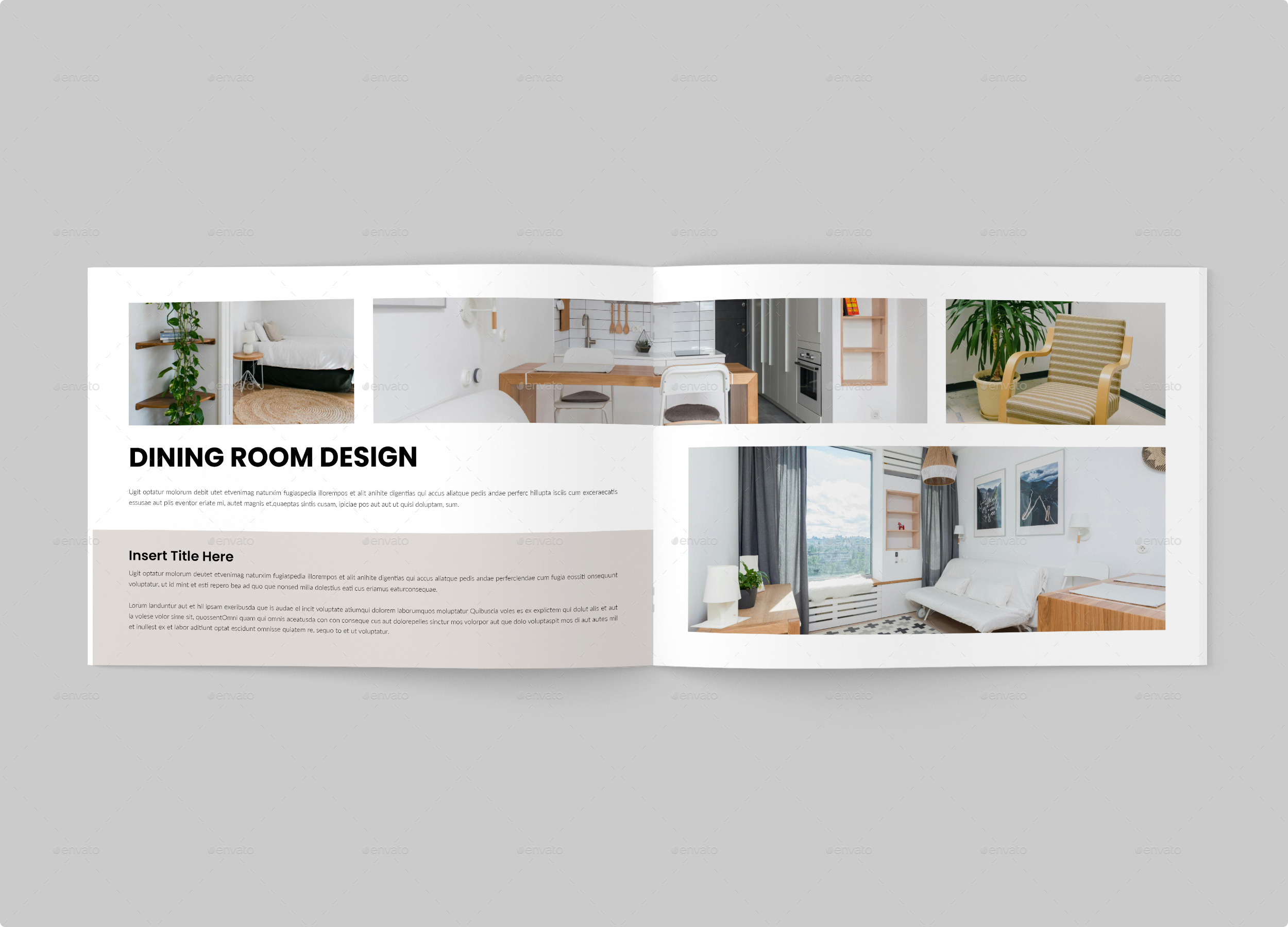 Interior Design Portfolio Template Landscape, Print Templates ...