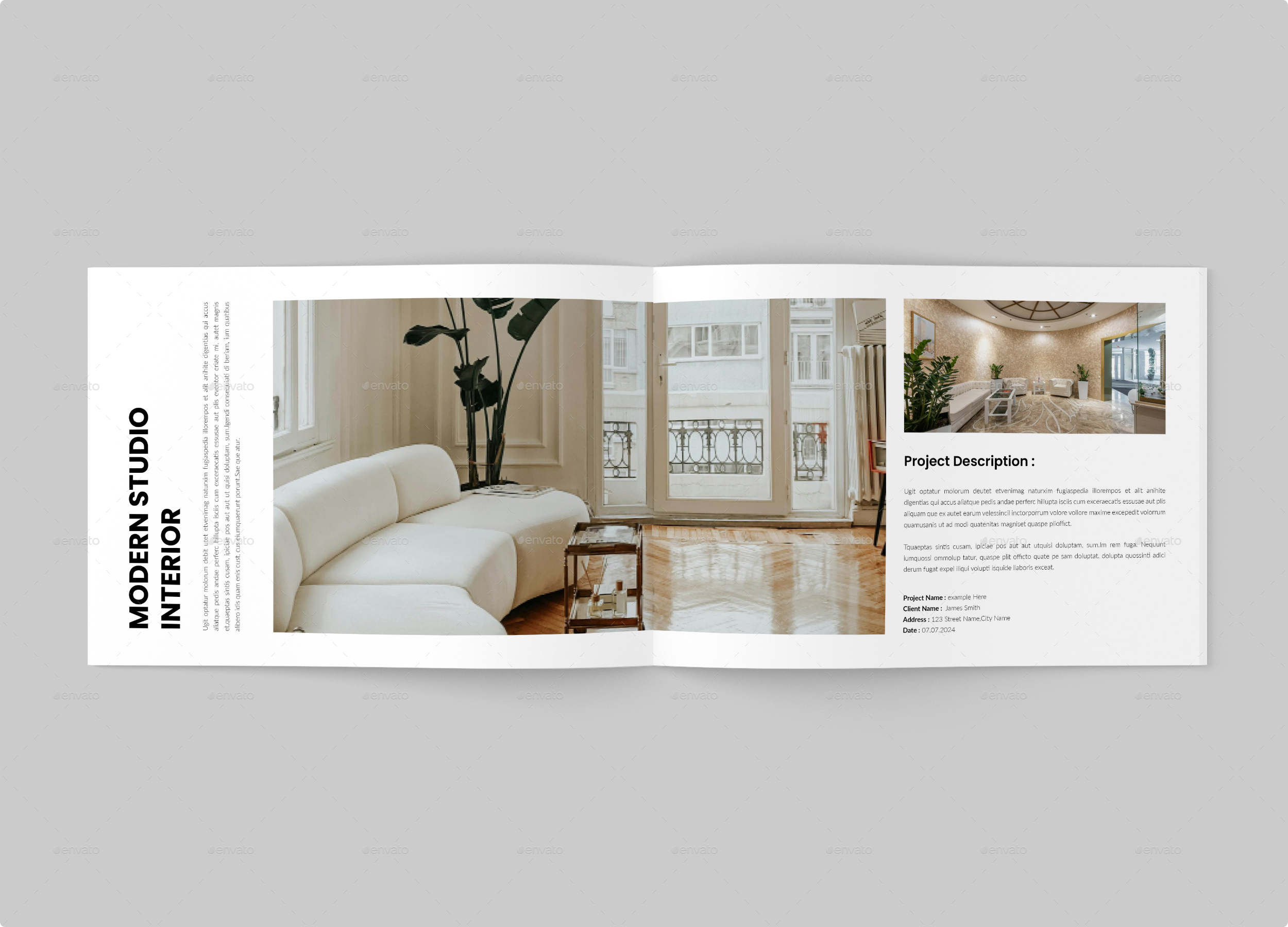 Interior Design Portfolio Template Landscape, Print Templates ...
