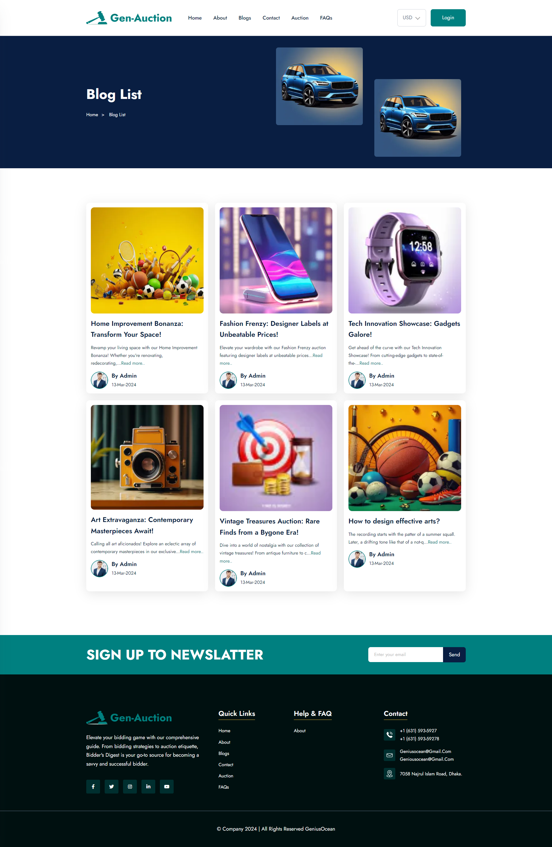 Auction Genius - Multivendor Auction and Bidding Platform by GeniusOcean