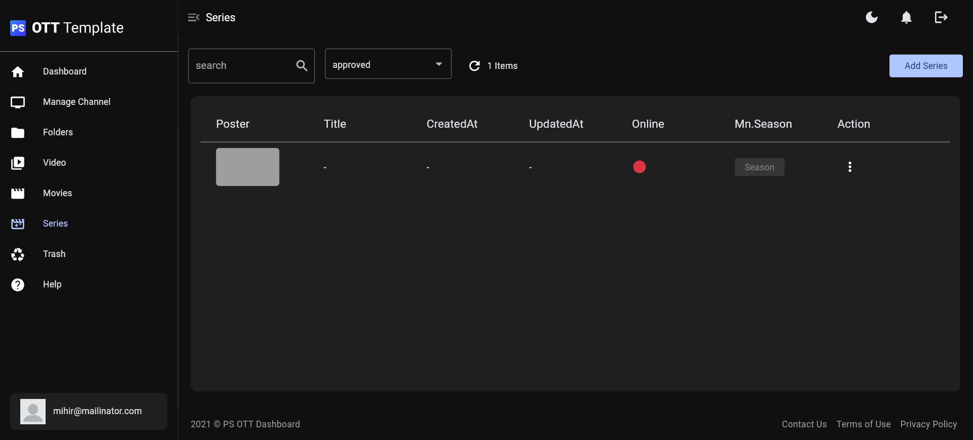 PS-OTT - Video Streaming Service Template by peanutsquarellp | CodeCanyon