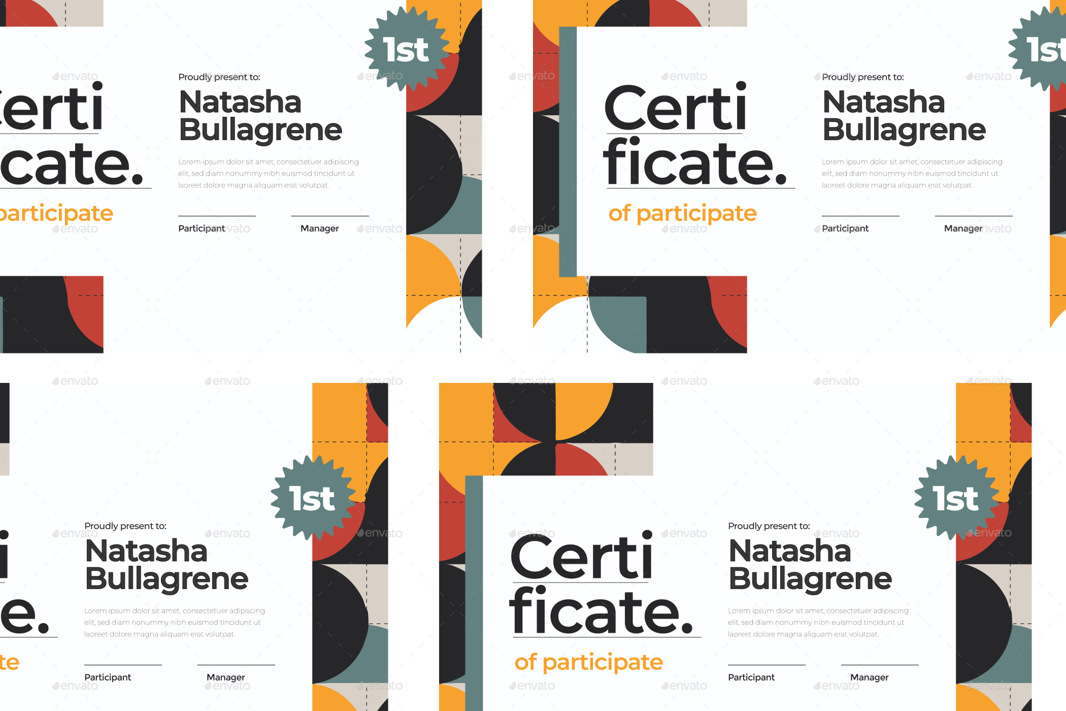 Geometric Side - Certificate, Print Templates | GraphicRiver