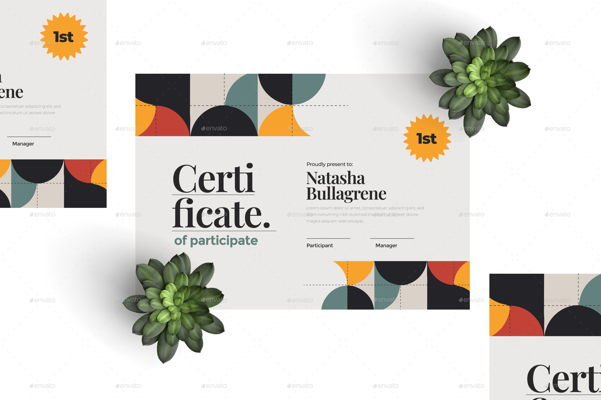 Dotted Geometric - Certificate, Print Templates | GraphicRiver